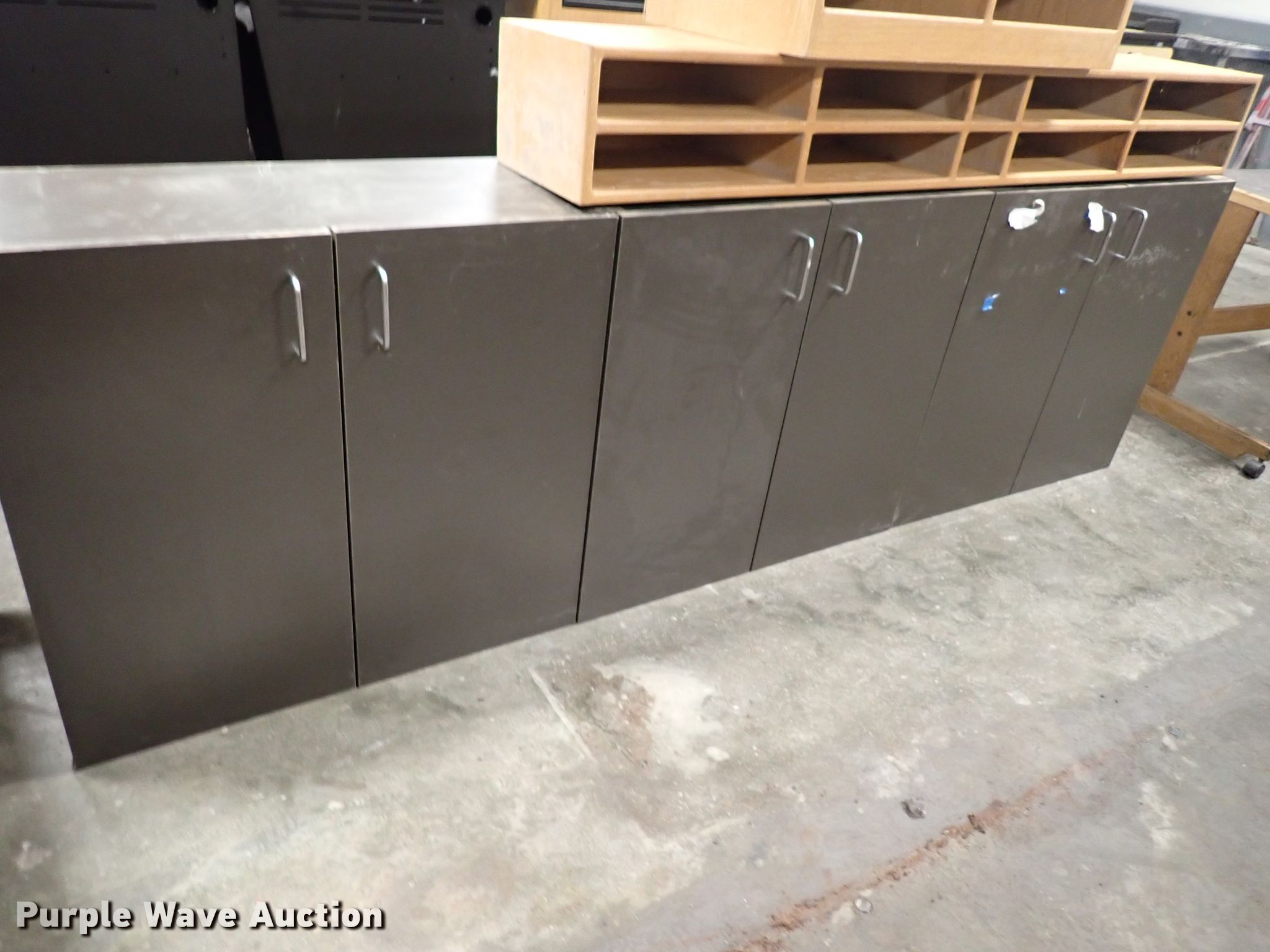 (8) wood cabinets in El Dorado, KS | Item GR9686 sold | Purple Wave