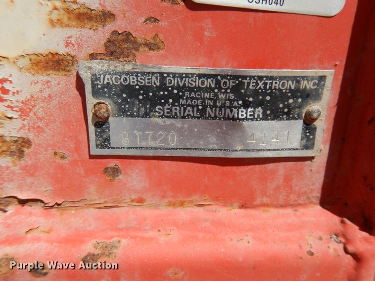 Jacobsen 720 turf sweeper in Osawatomie, KS | Item IS9497 sold | Purple ...