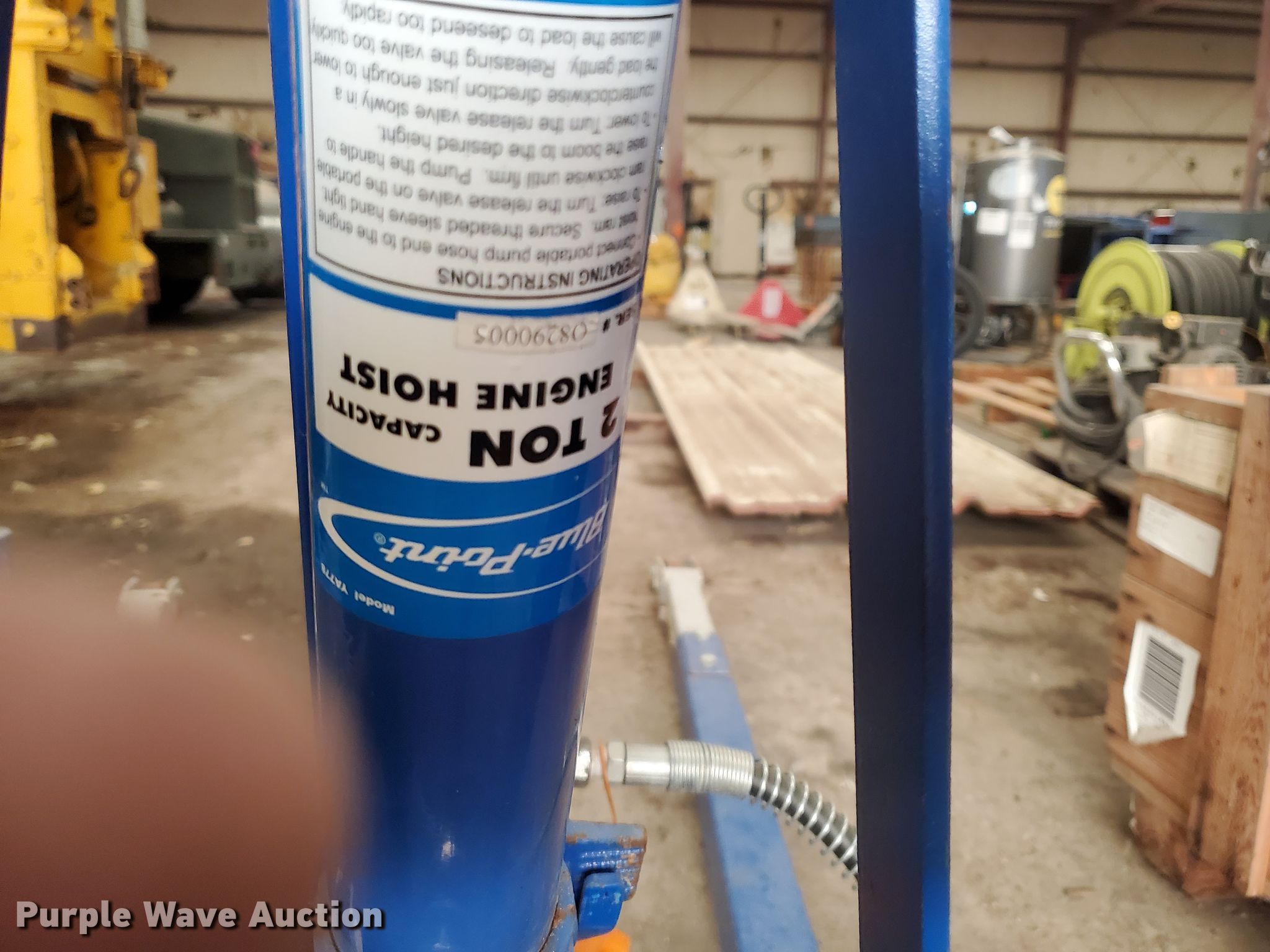 Blue Point YA778 hoist in Salina, KS | Item IX9067 sold | Purple Wave