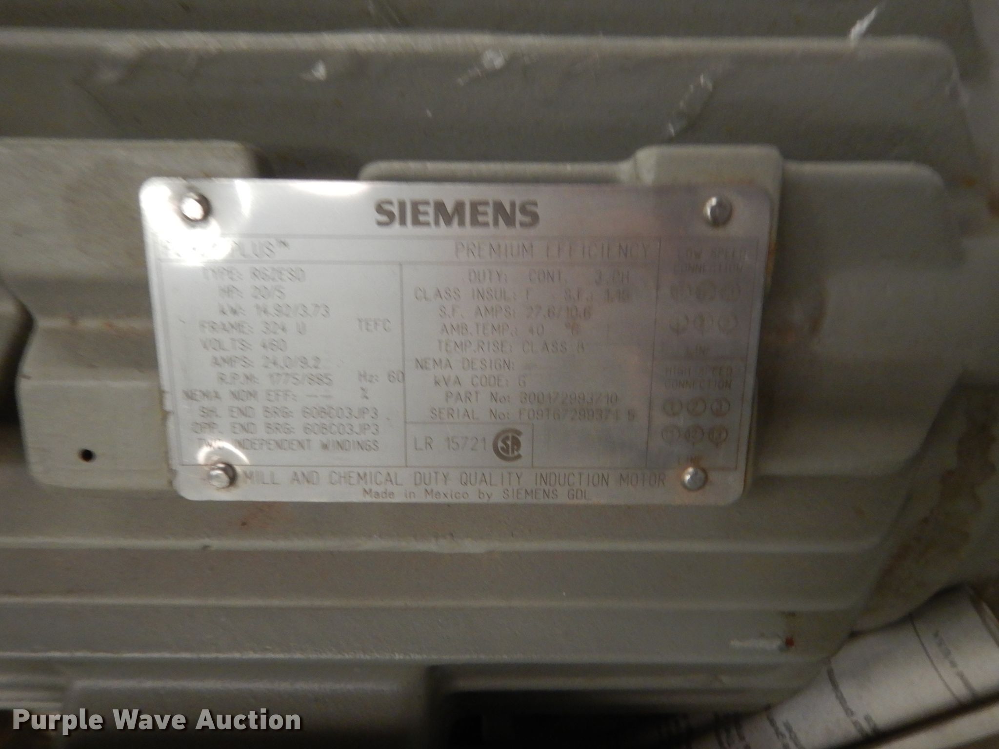 Siemens PE 21 Plus electric motor in Tulsa, OK | Item ET9099 sold ...