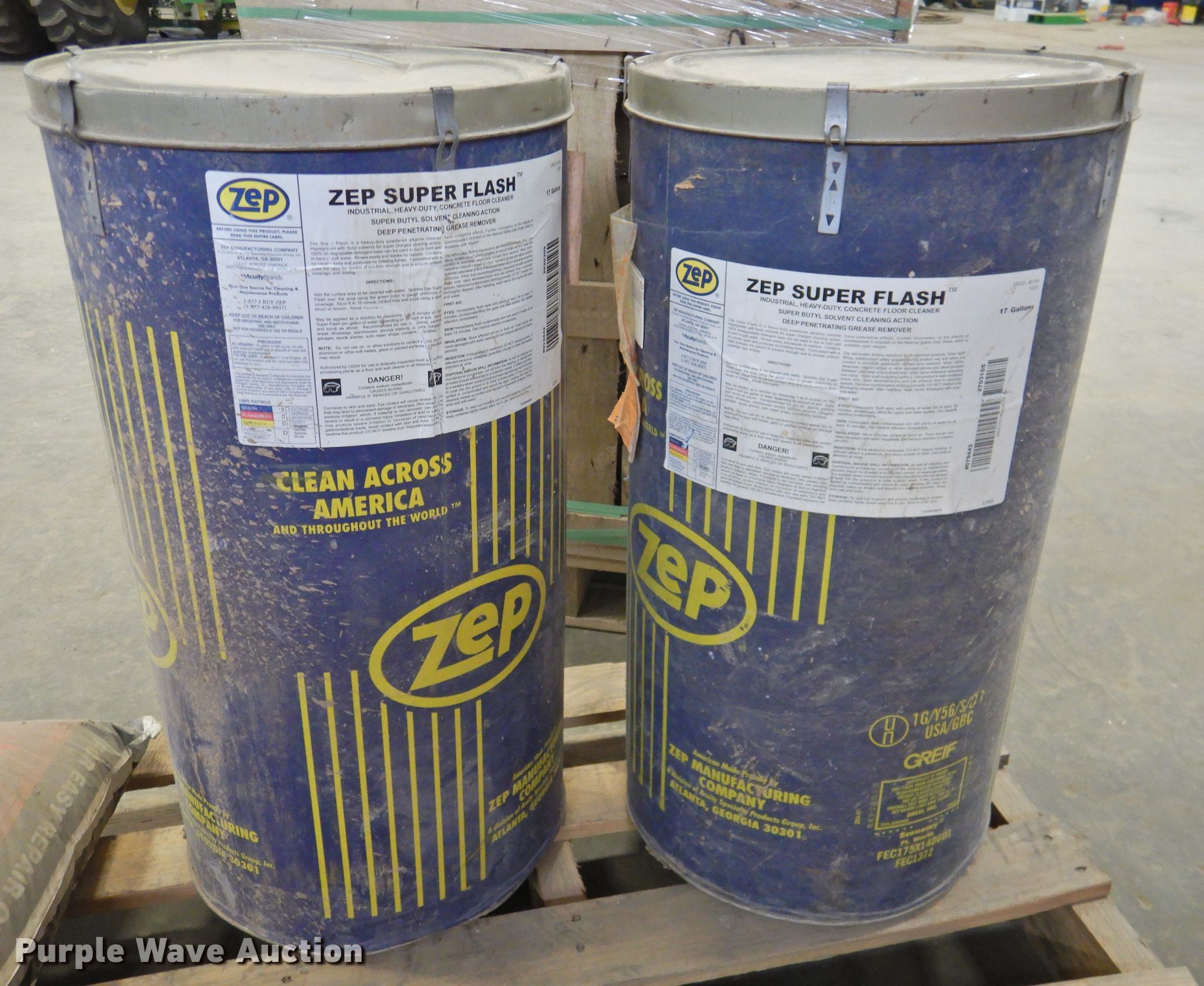 (2) barrels of Zep Super Flash concrete floor cleaner in Amarillo , TX ...