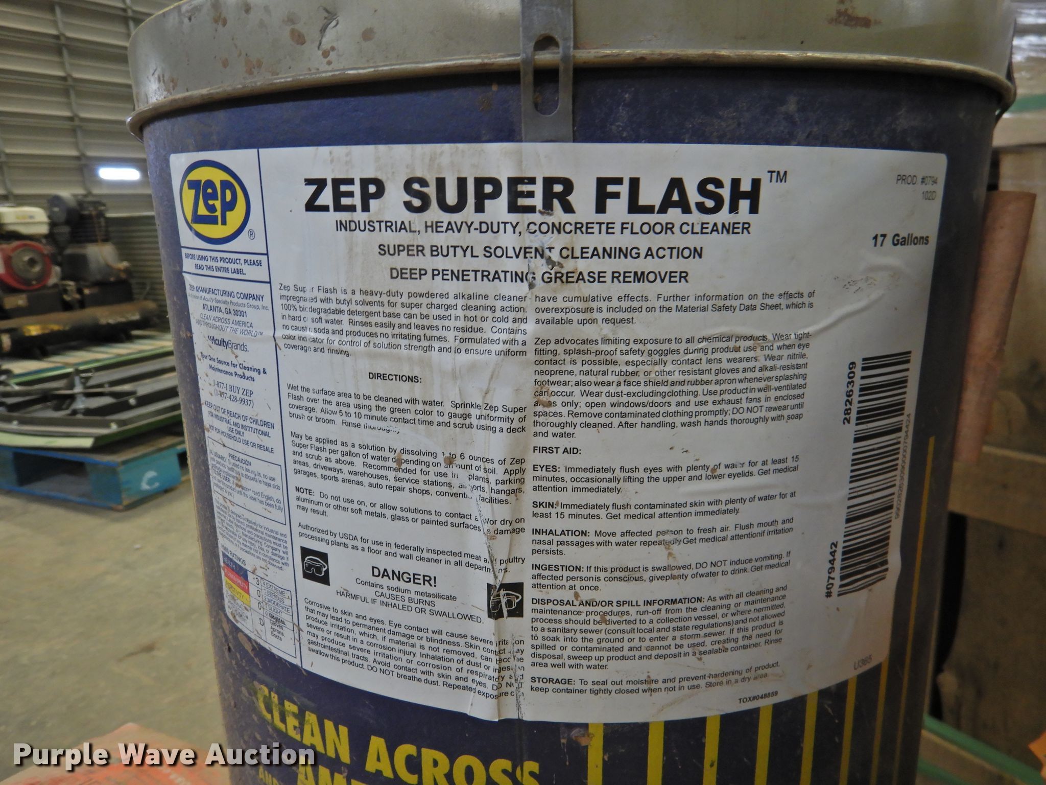 (2) barrels of Zep Super Flash concrete floor cleaner in Amarillo , TX ...