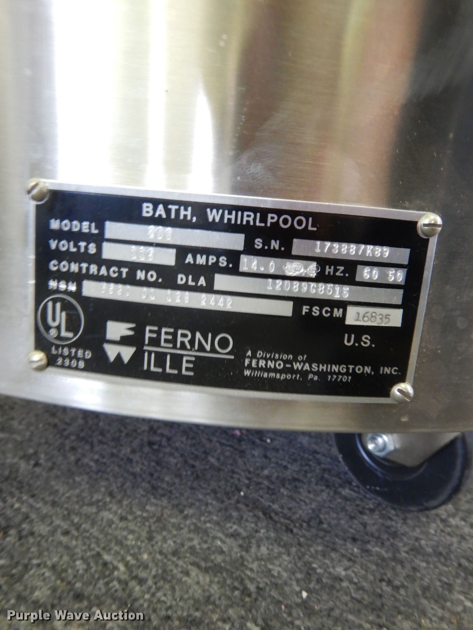 Ferno Ille hydrotherapy tub in Emporia, KS | Item IS9164 sold | Purple Wave