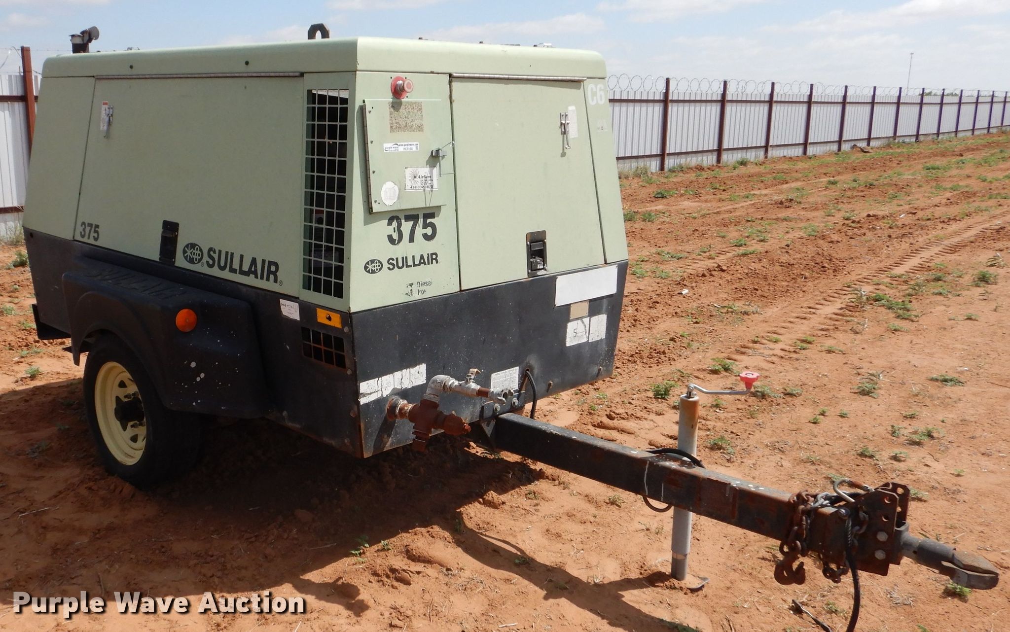 Sullair 375 air compressor in Stanton, TX | Item HC9168 sold | Purple Wave