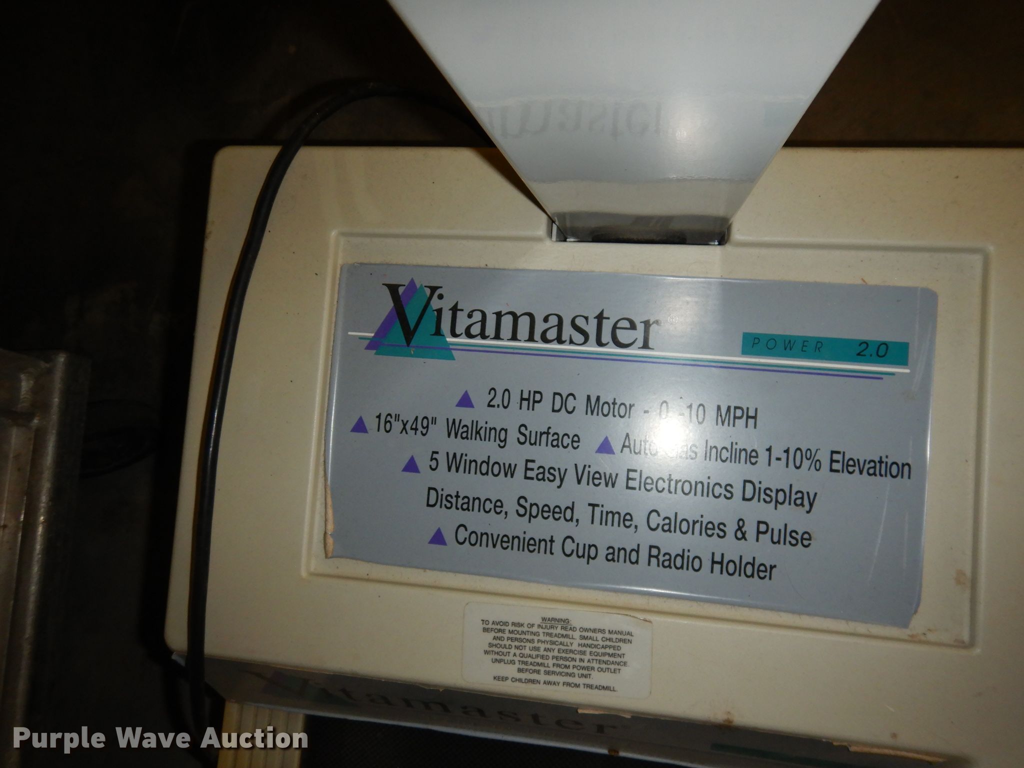 Vitamaster 8716MW treadmill in Topeka, KS | Item IS9209 sold | Purple Wave