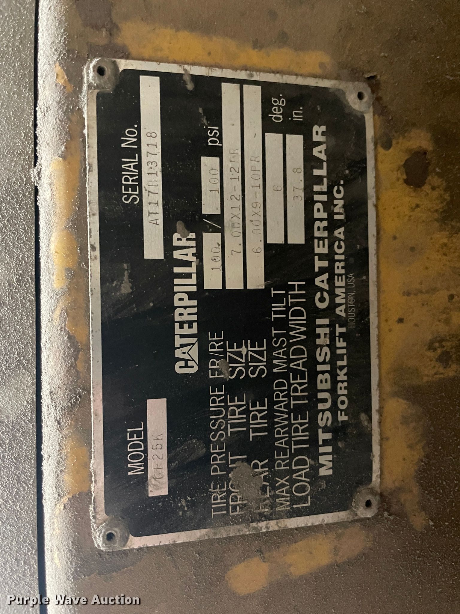 Caterpillar GP25K forklift in Pittsburg, KS | Item IC9407 sold | Purple ...