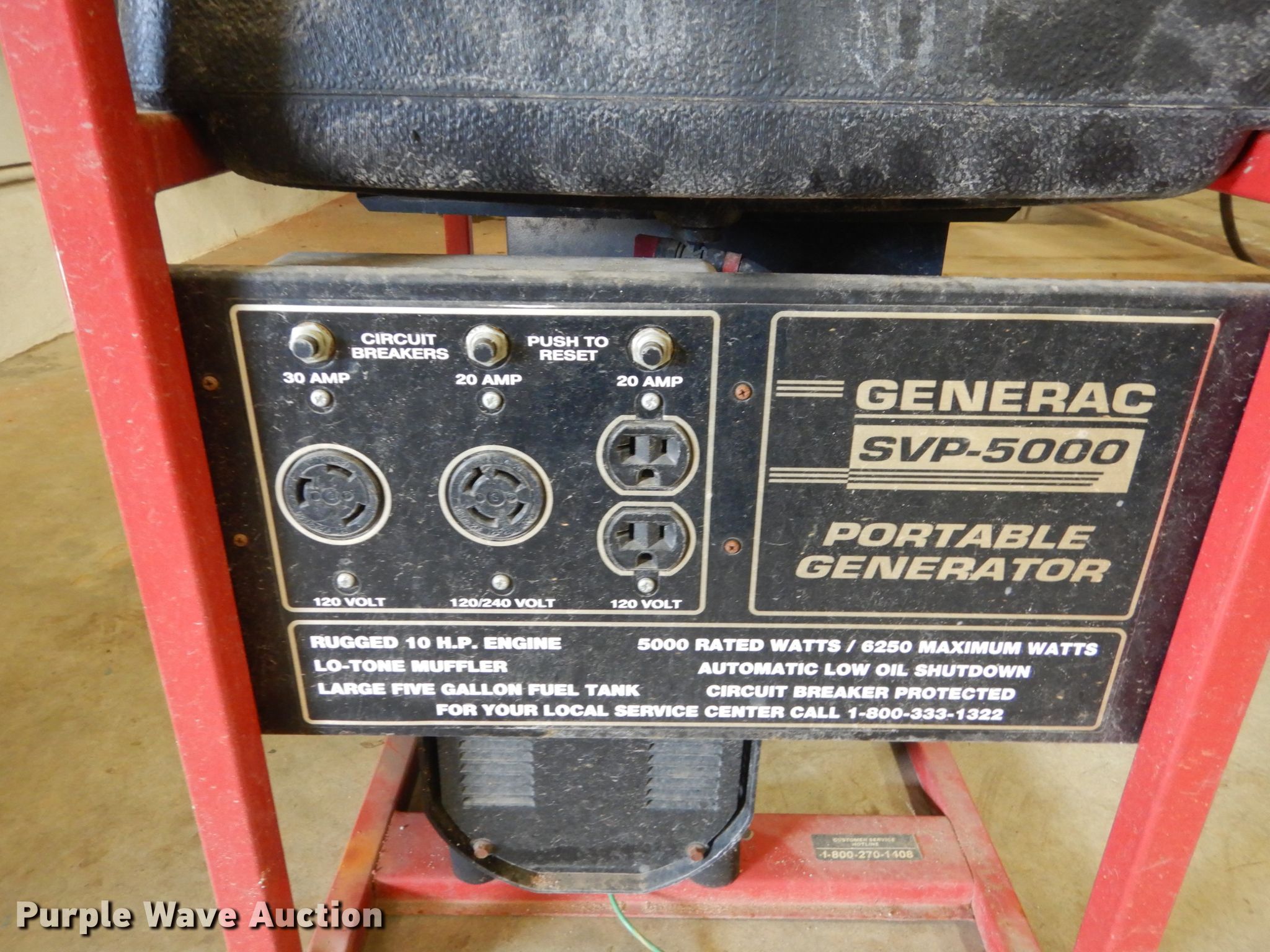 Generac SVP5000 generator in Elk Point, SD | Item HI9864 sold | Purple Wave