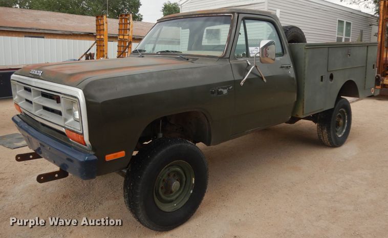 1987 Dodge Power Ram W250 utility bed pickup truck in Kermit, TX | Item ...