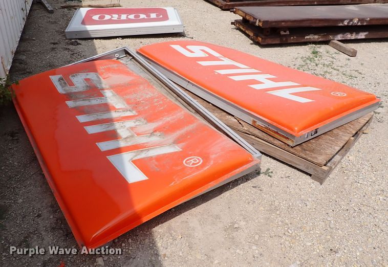 (2) Dualite Stihl signs in Wichita, KS | Item DN1774 sold | Purple Wave