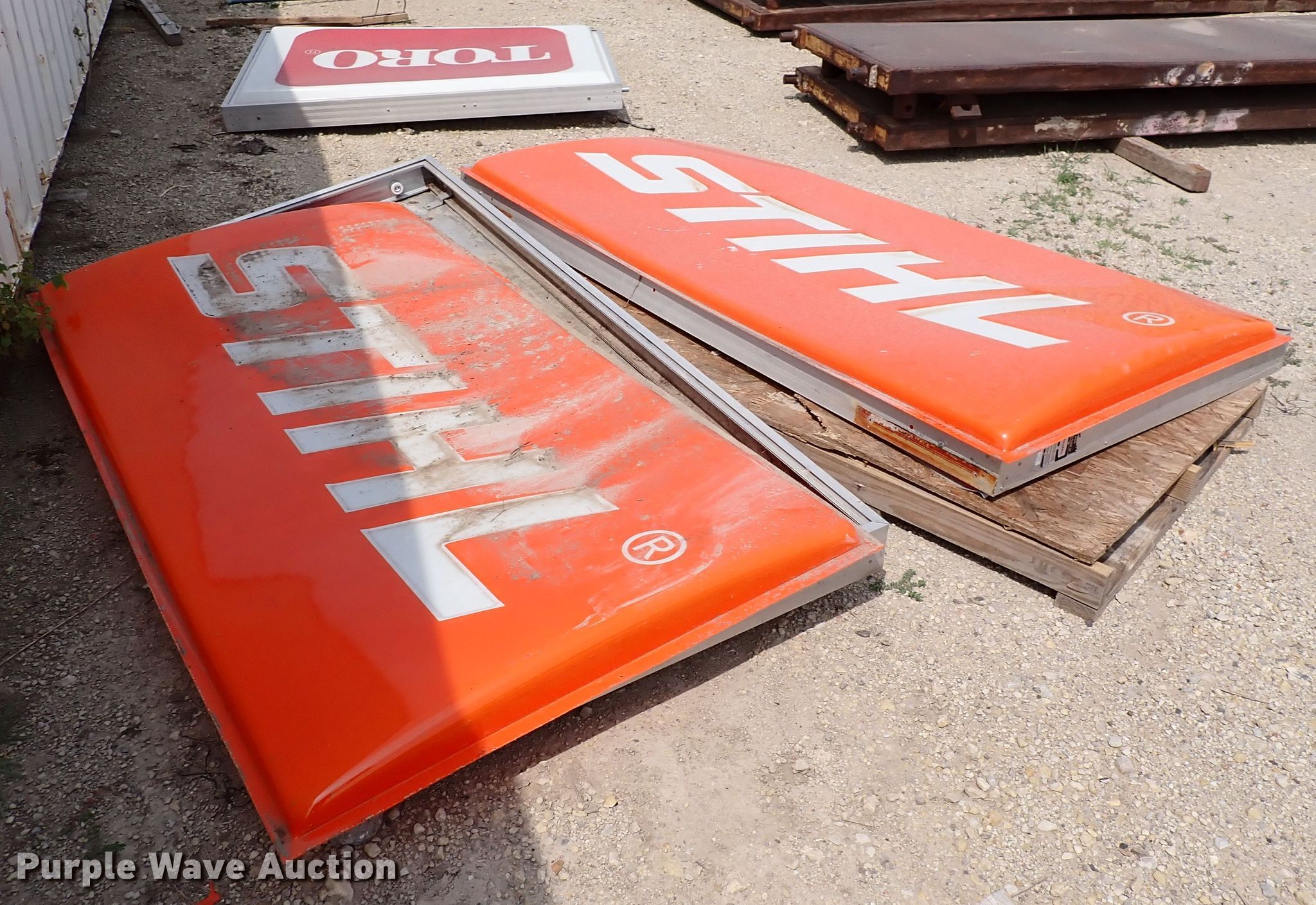 (2) Dualite Stihl signs in Wichita, KS | Item DN1774 sold | Purple Wave