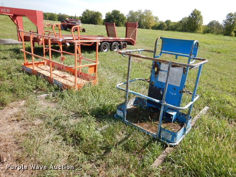 (2) man lift baskets in Valley Falls, KS | Item DM1445 sold | Purple Wave