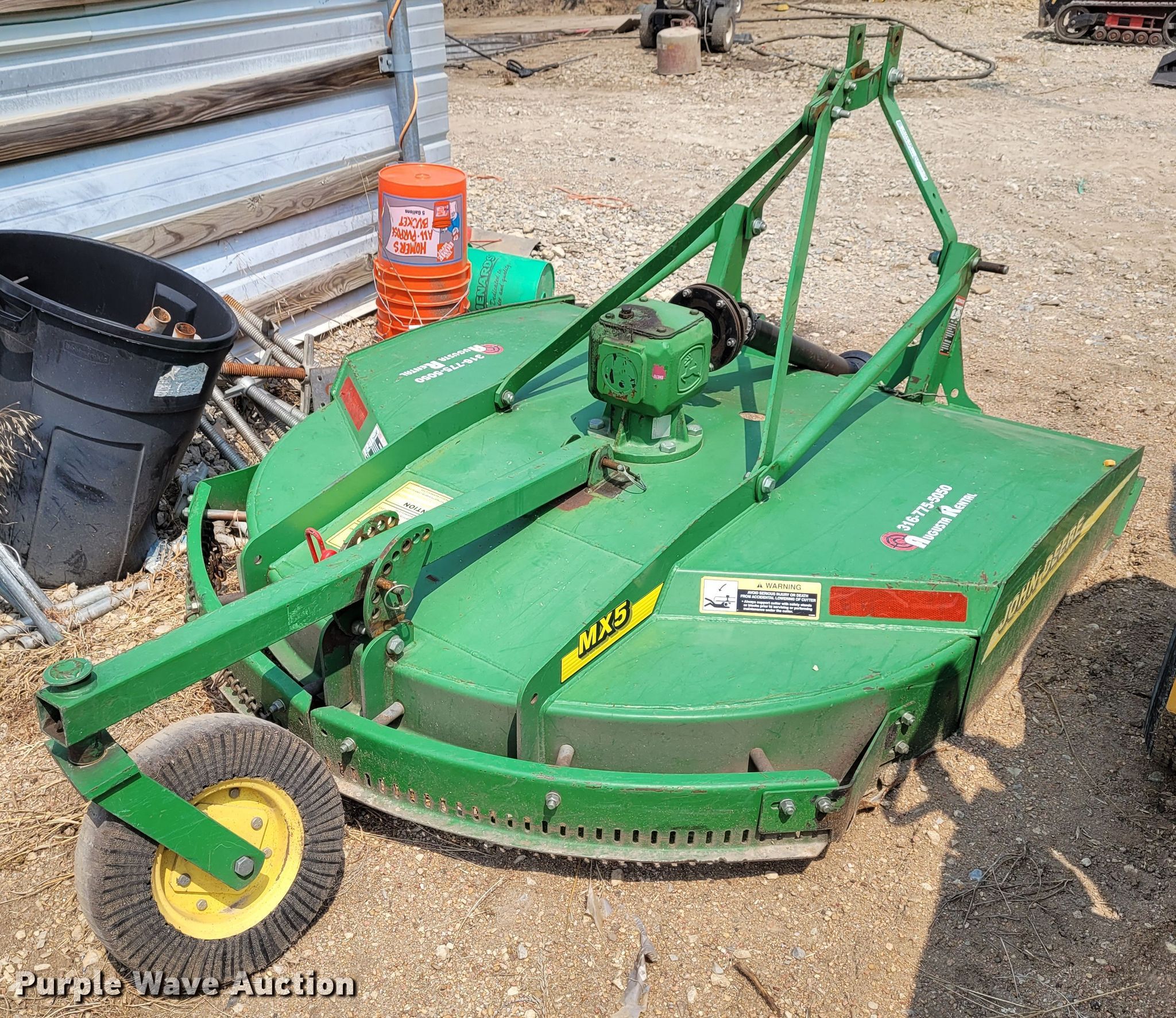 John Deere MX5 rotary mower in Augusta, KS | Item BY9379 sold | Purple Wave