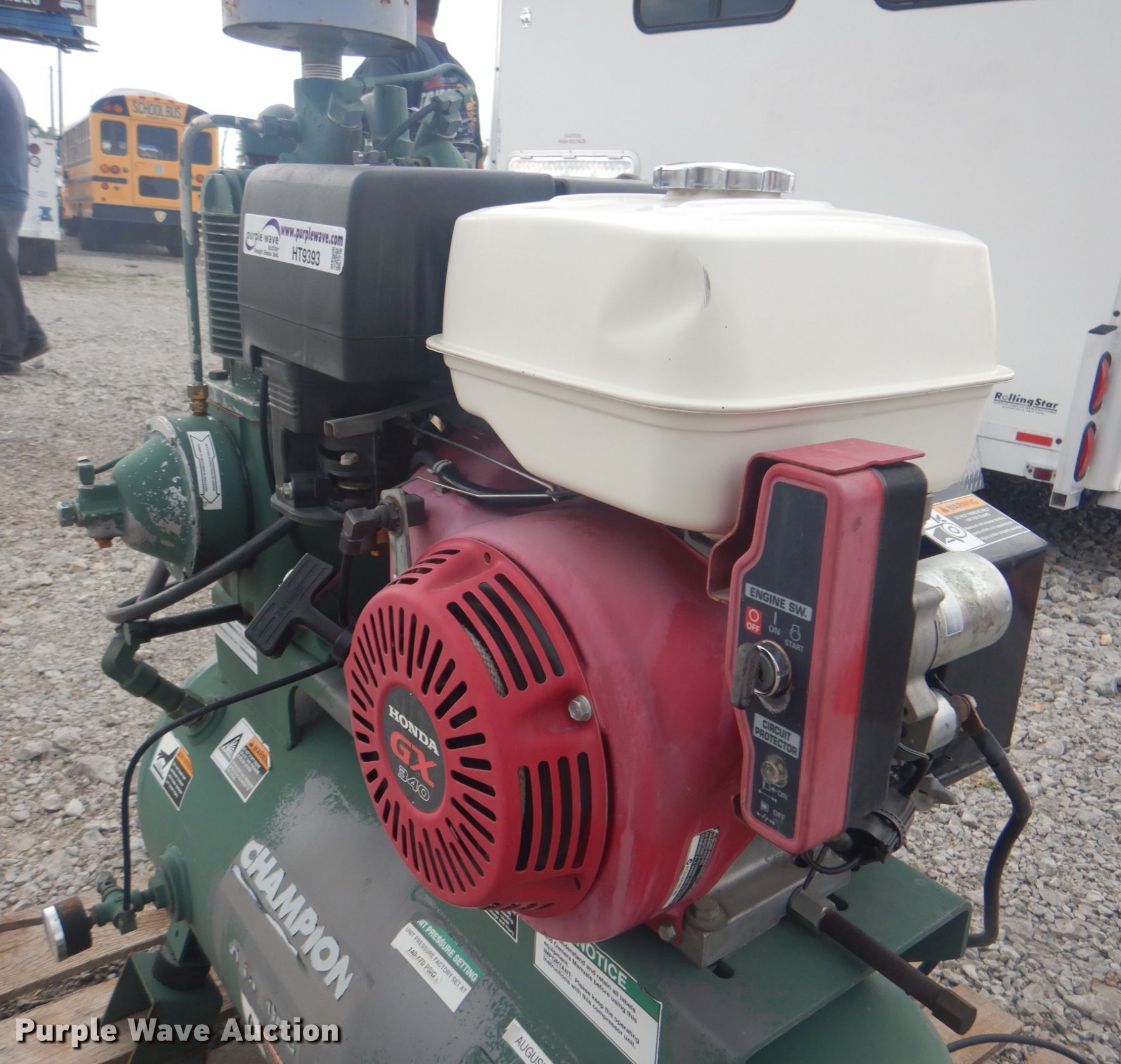 Champion air compressor in Collinsville, OK | Item HT9393 sold | Purple ...