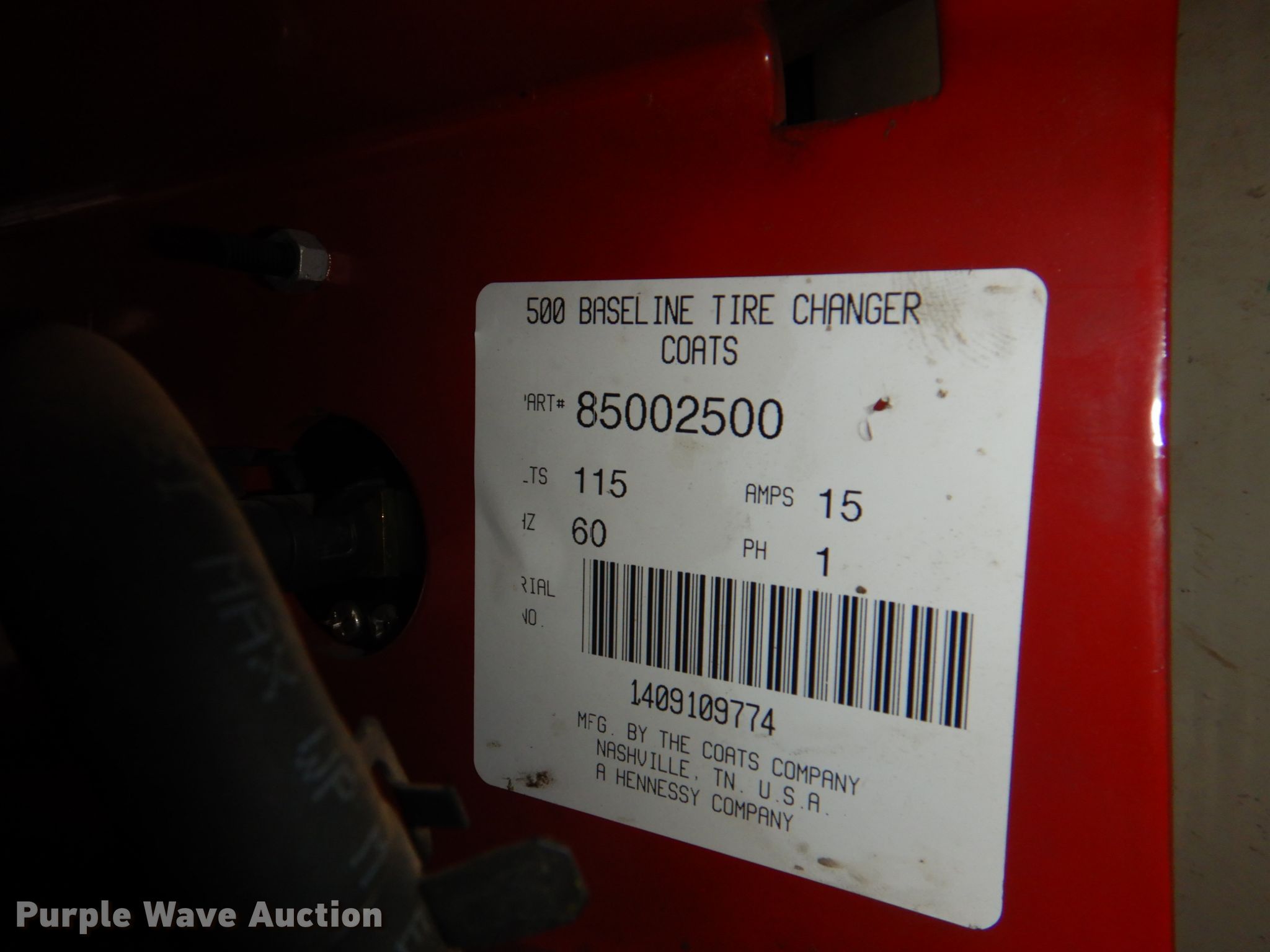 Coats Baseline 500 tire machine in Lincoln, NE | Item KX9654 sold ...