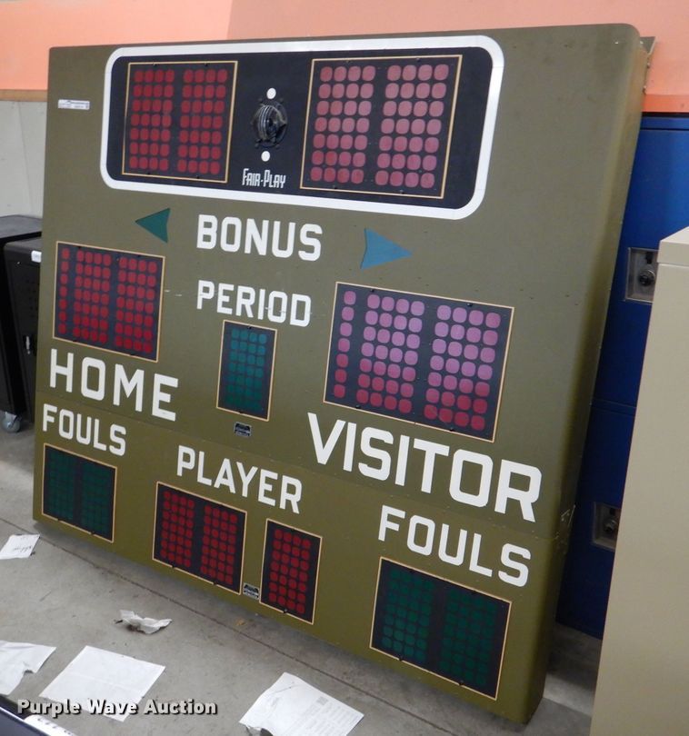 Fairtron BB6200 scoreboard in Louisburg, KS | Item GH9174 sold | Purple ...