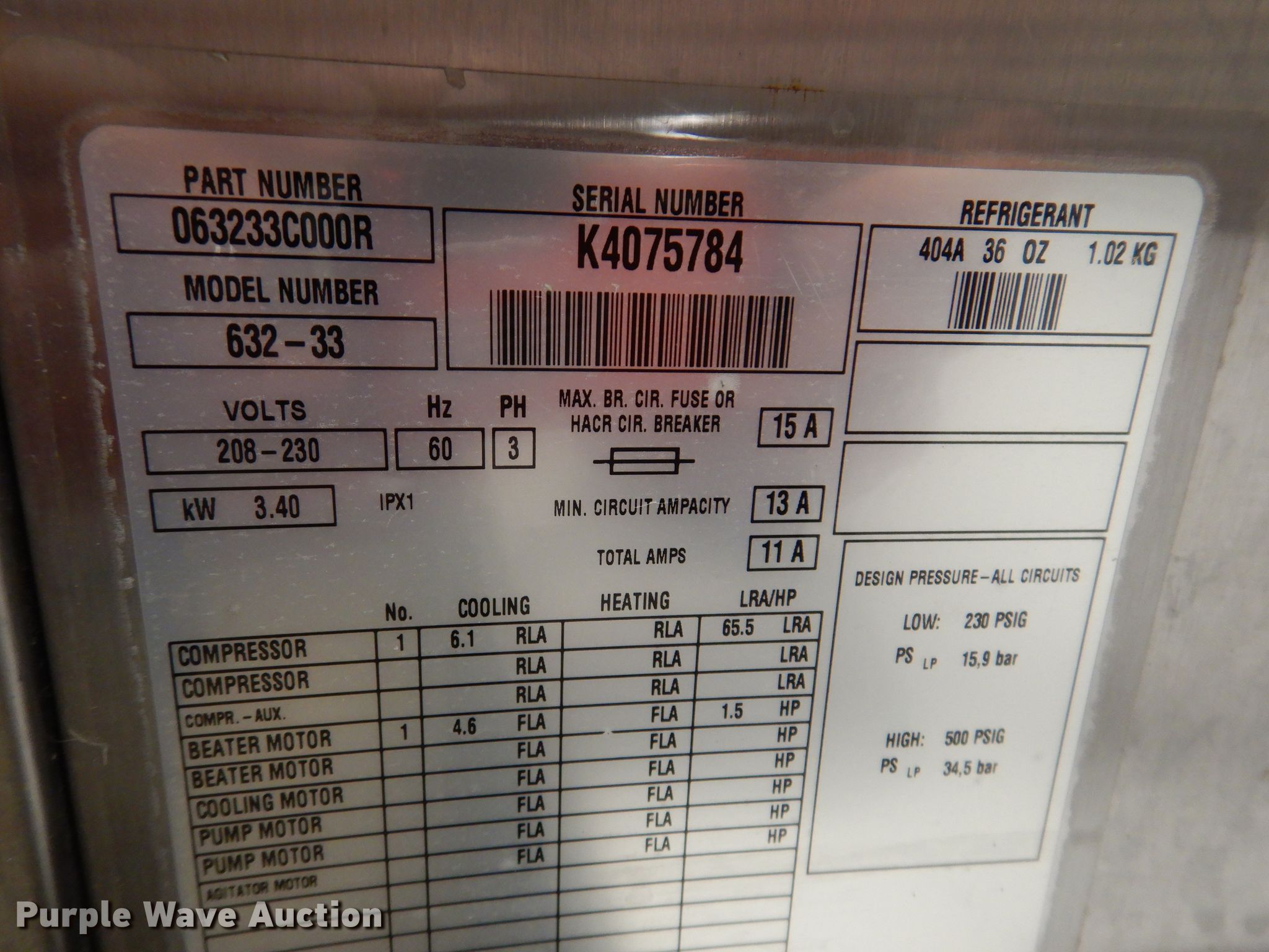 Taylor 632-33 ice cream machine in Des Moines, IA | Item KA9352 sold ...