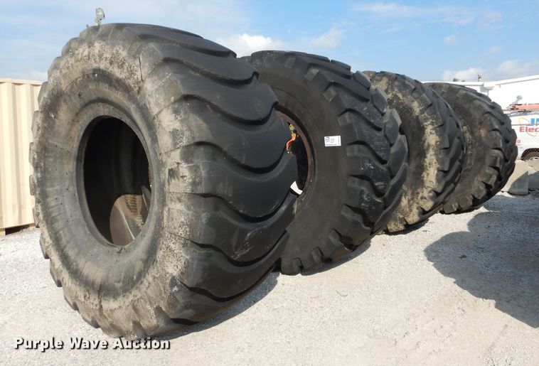 (4) Michelin 45/65R45 dozer tires in Kansas City, KS | Item DM4379 sold | Purple Wave