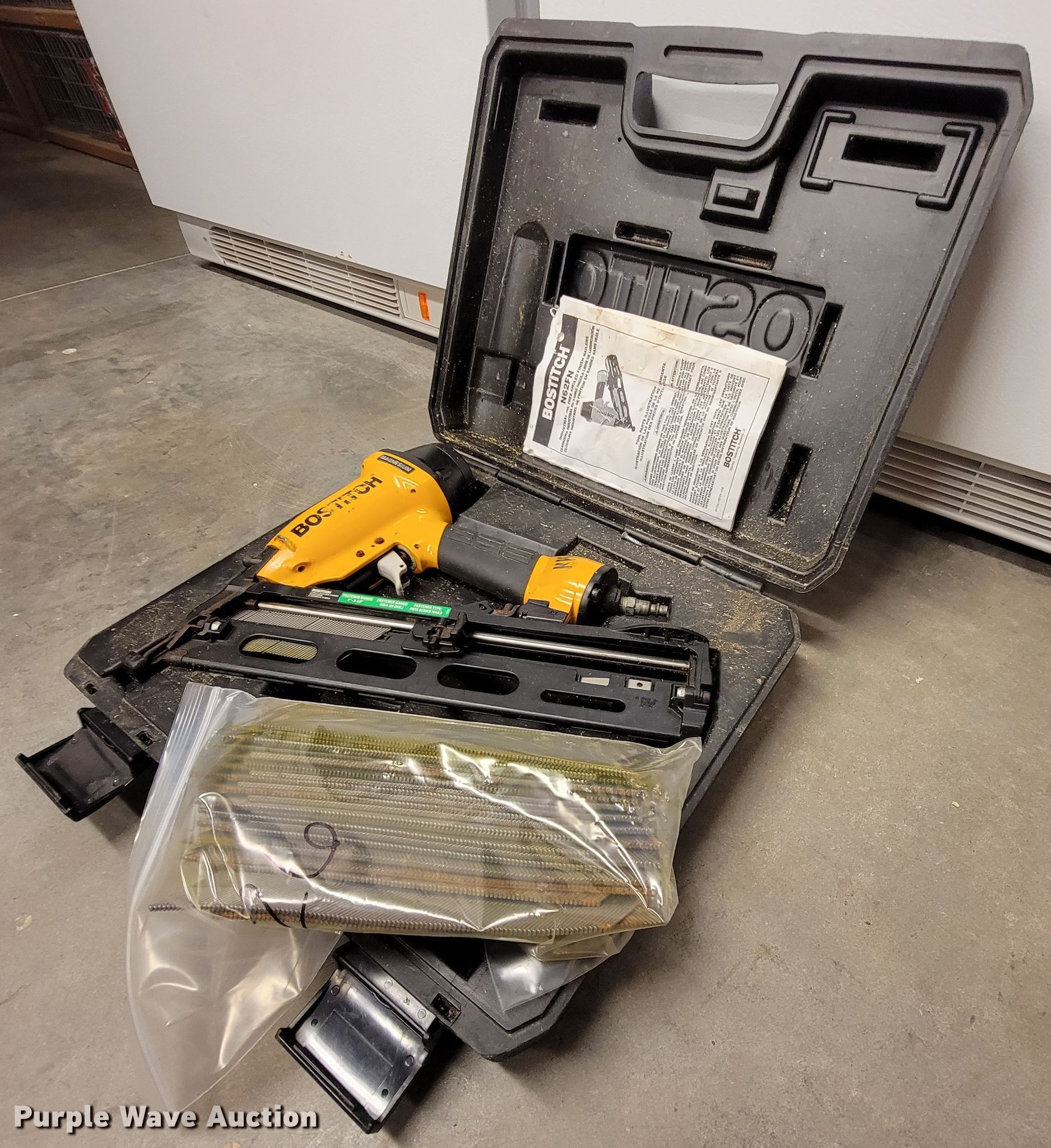 Bostitch N62FN air nailer in Lebanon, MO | Item KD9562 sold | Purple Wave