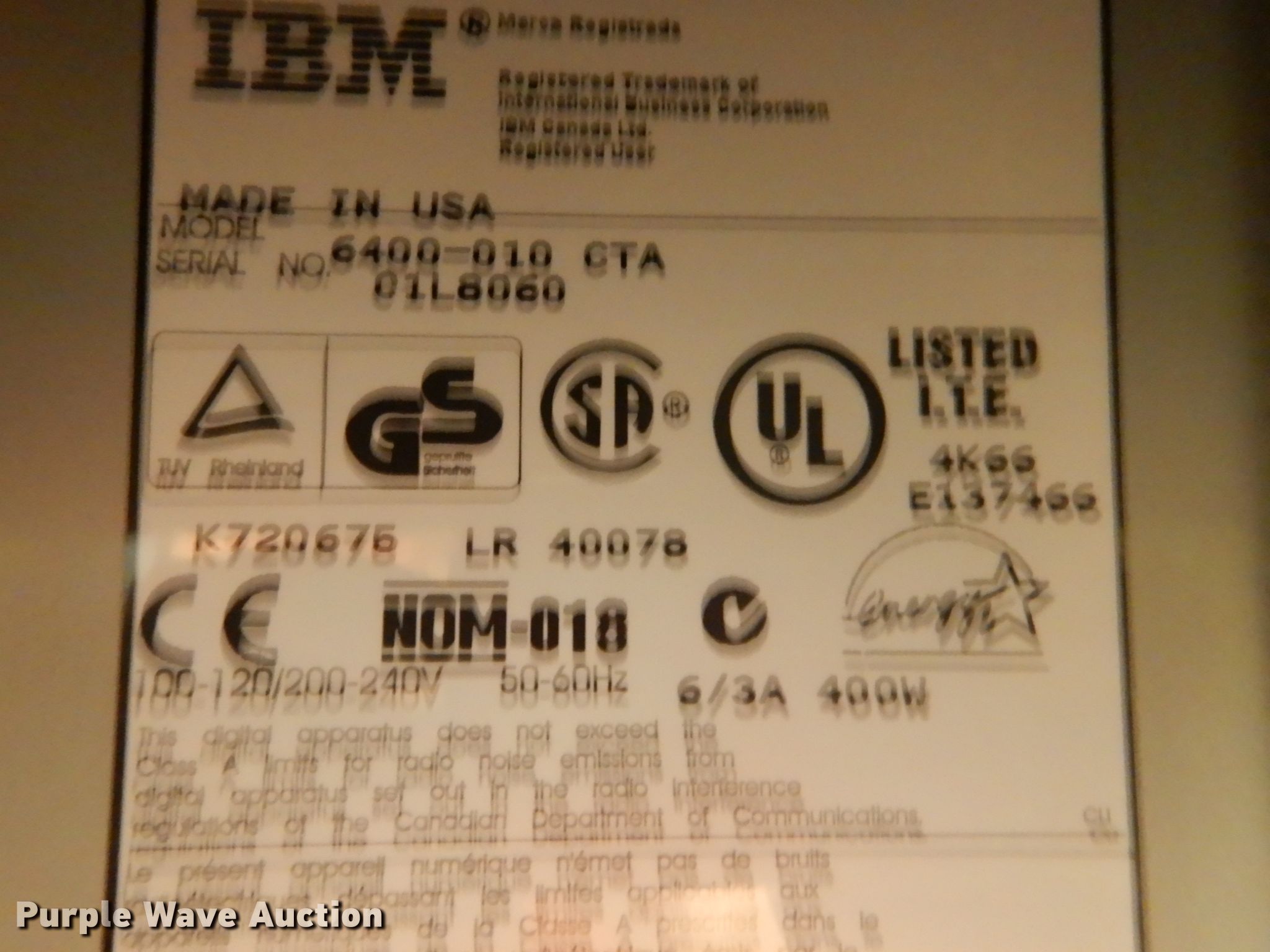 IBM 6400-010 CTA printer in Union, MO | Item JG9013 sold | Purple Wave
