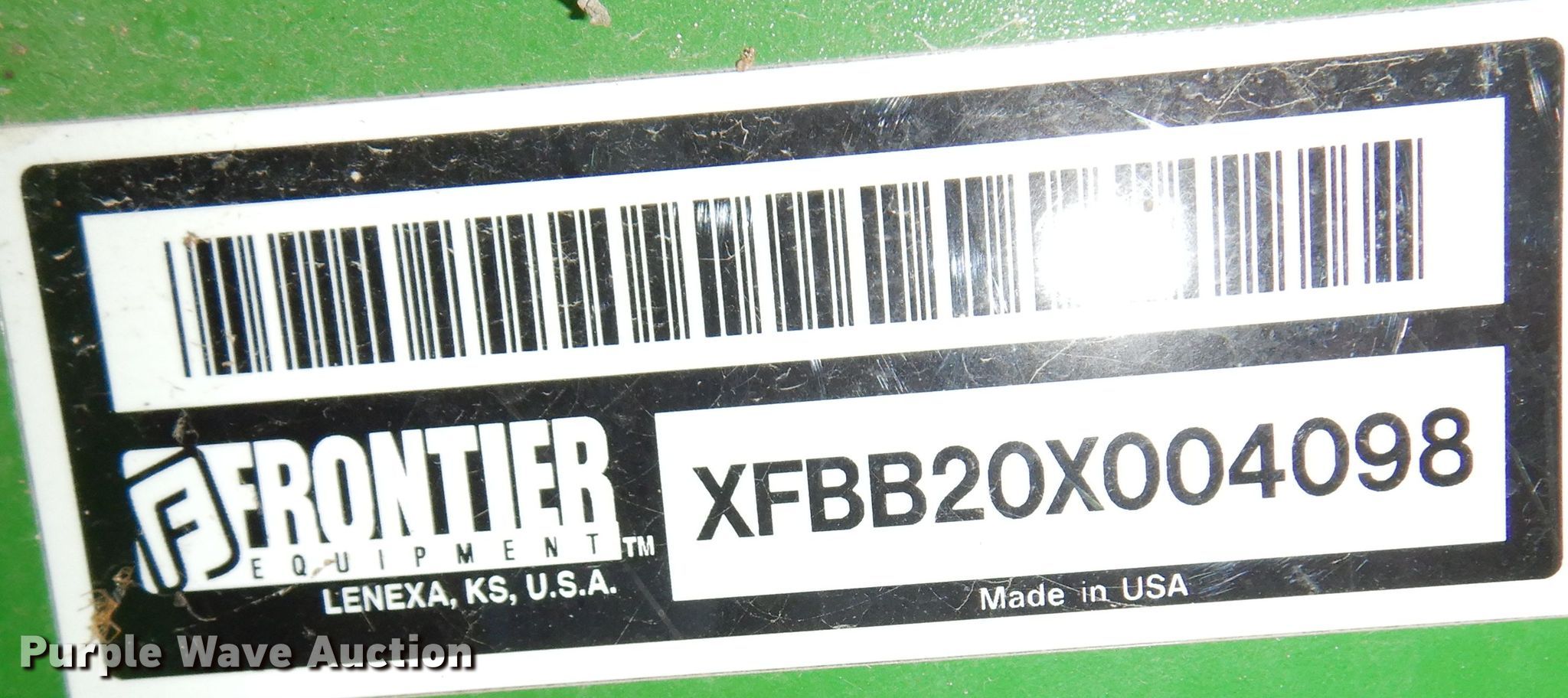 Frontier BB2072 box blade in Andover, KS | Item DN8783 sold | Purple Wave