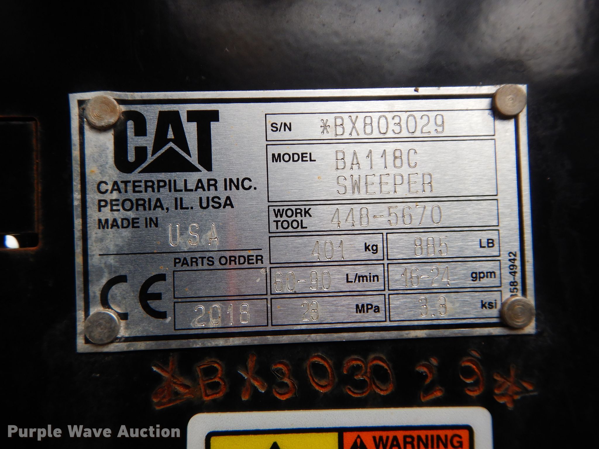 Caterpillar BA118C 84"W skid steer broom in Linwood, KS | Item DM0632 ...