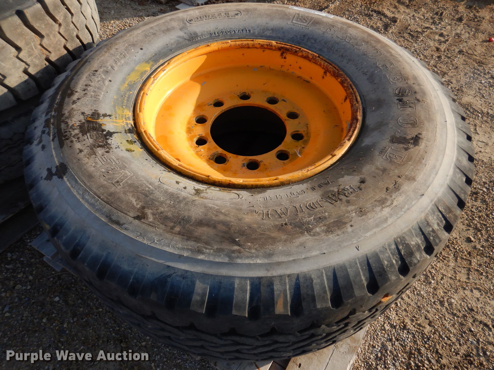 Bridgestone 18R22.5 tire and wheel in Osage, IA | Item KY9600 sold ...