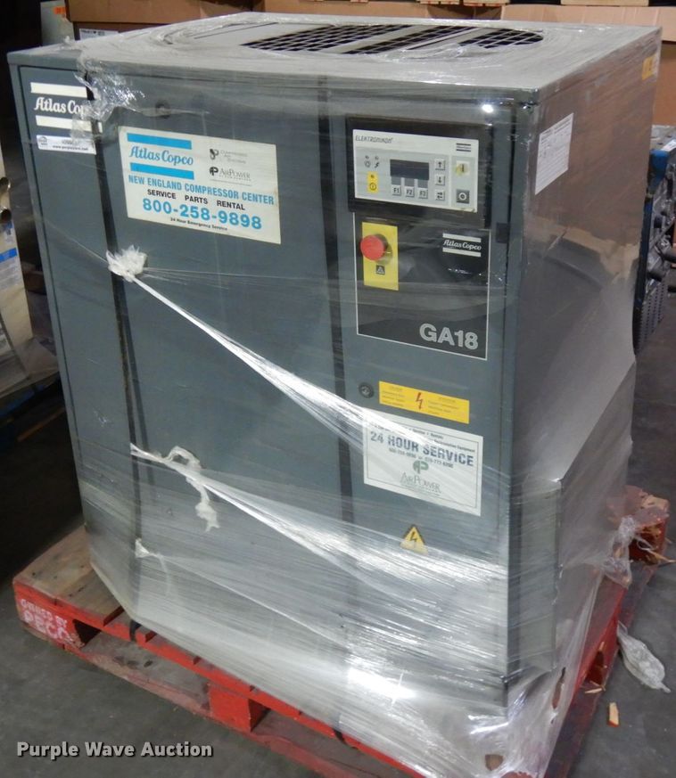 Atlas Copco GA18 air compressor in Mount Pleasant, IA | Item IO9508 ...