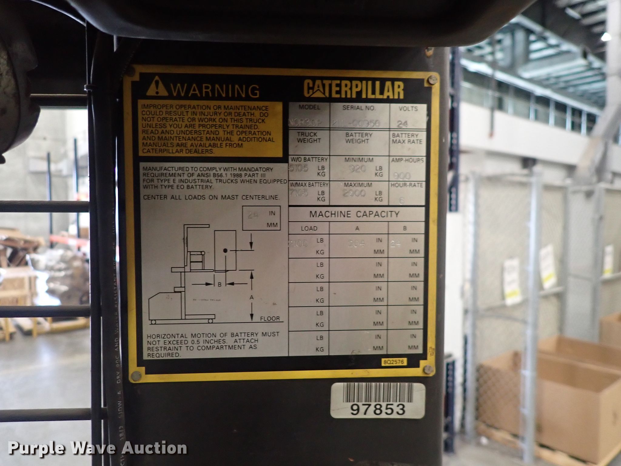 Caterpillar NOR30P order picker in Wichita, KS | Item DN2334 sold ...