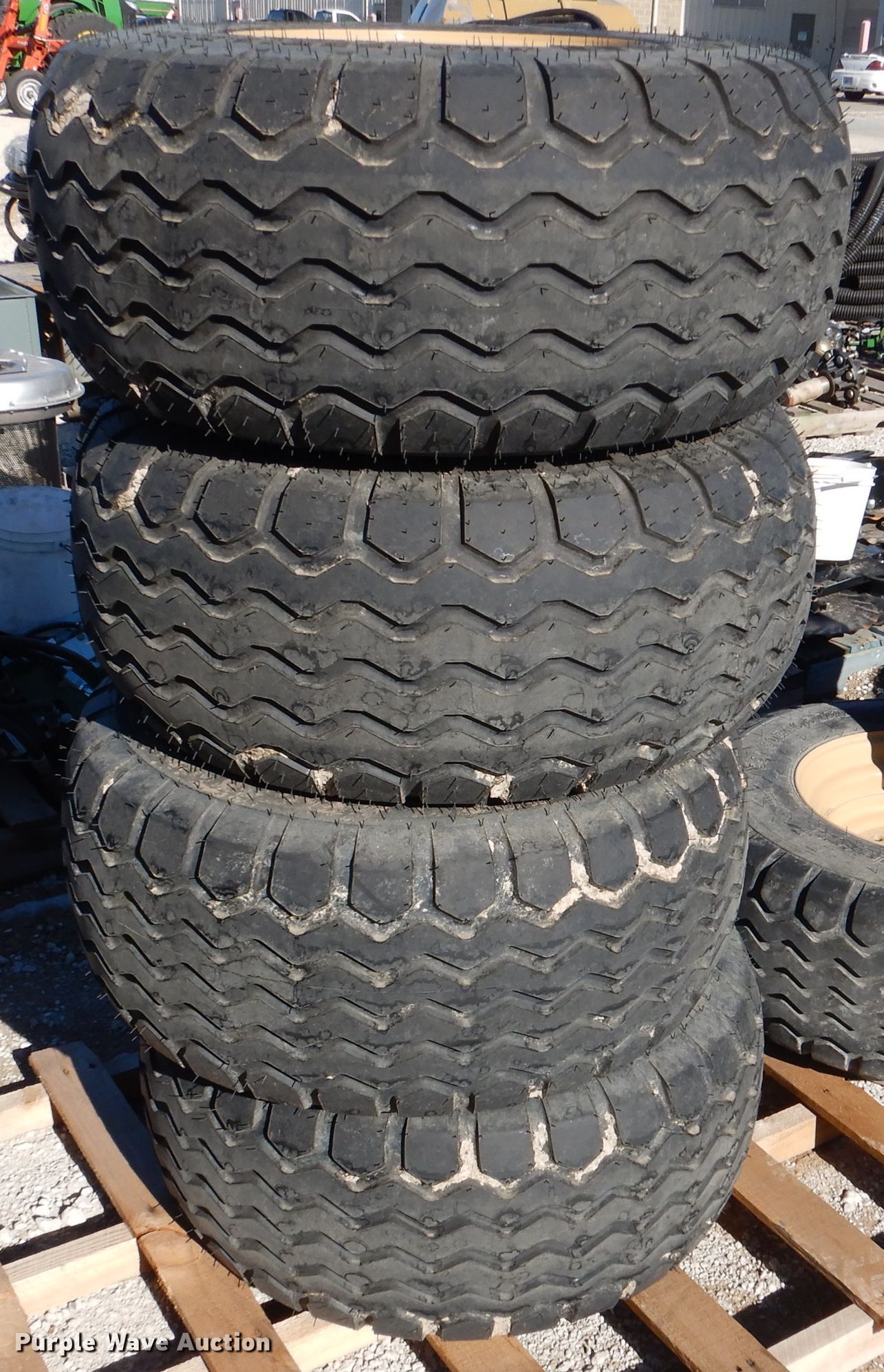 (4) Goodyear FS24 380/55R16.5 tires and wheels in Assaria, KS | Item ...