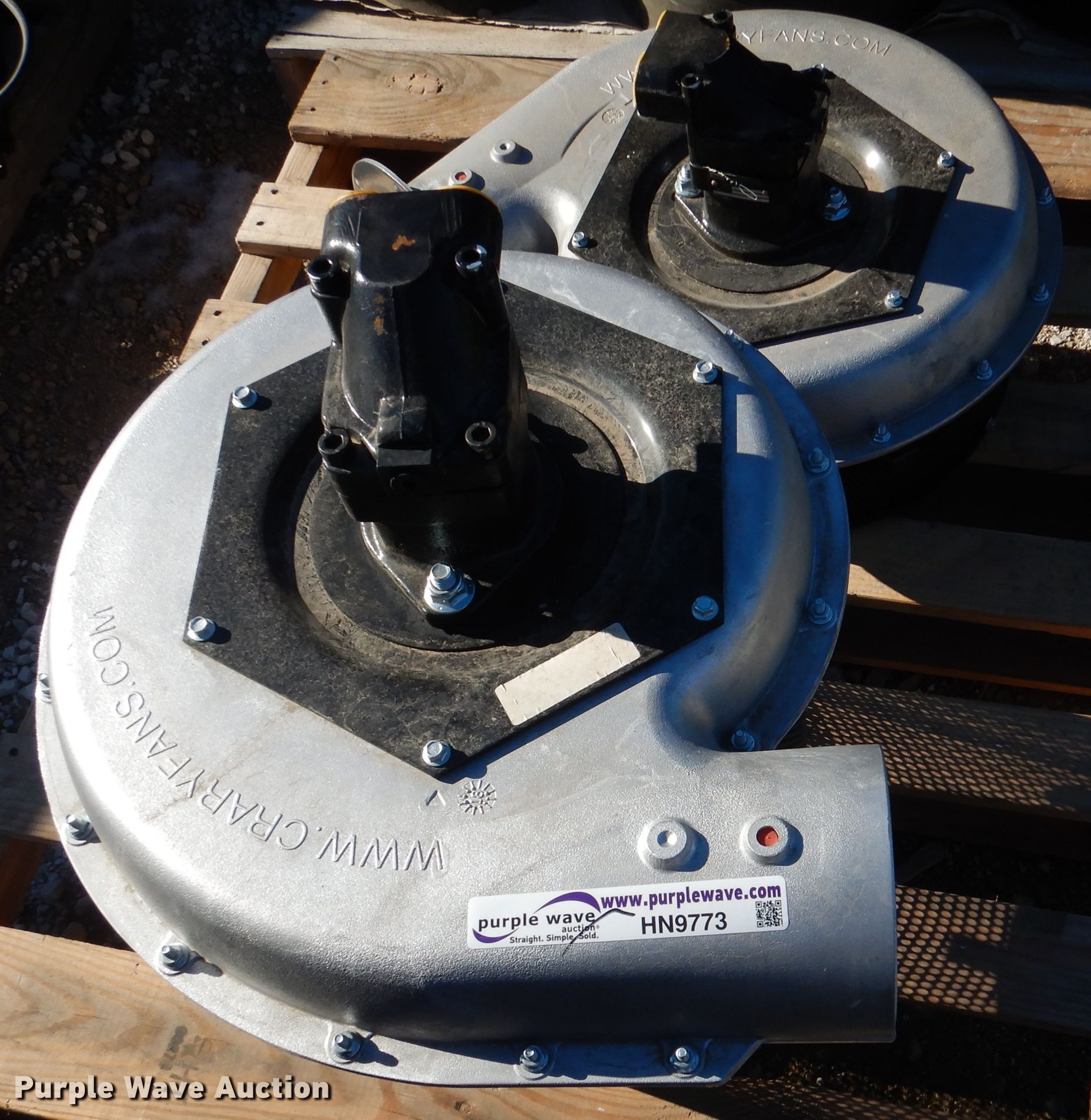 (2) crary fans in Assaria, KS | Item HN9773 sold | Purple Wave