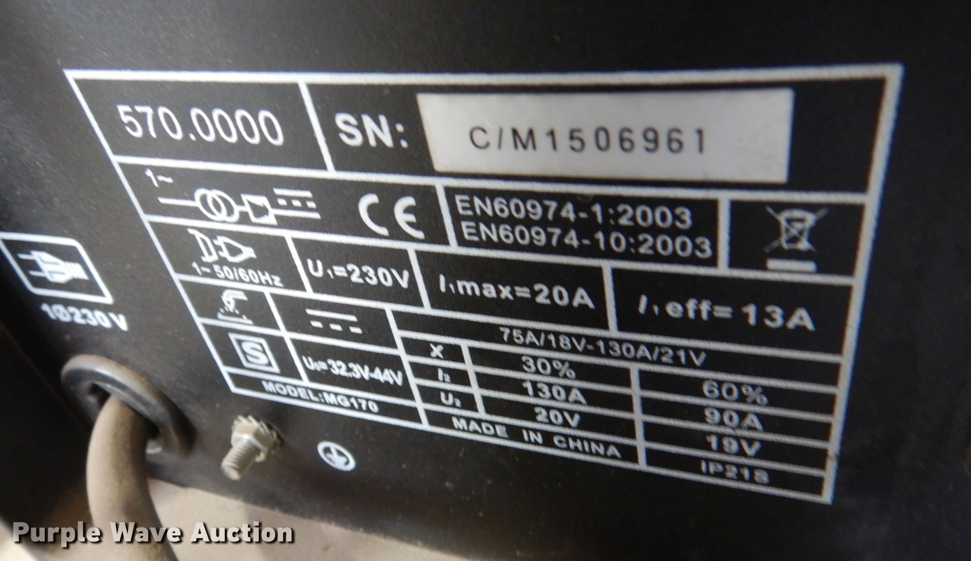 Cornwell 170 welder in Mcalester, OK | Item JS9741 sold | Purple Wave