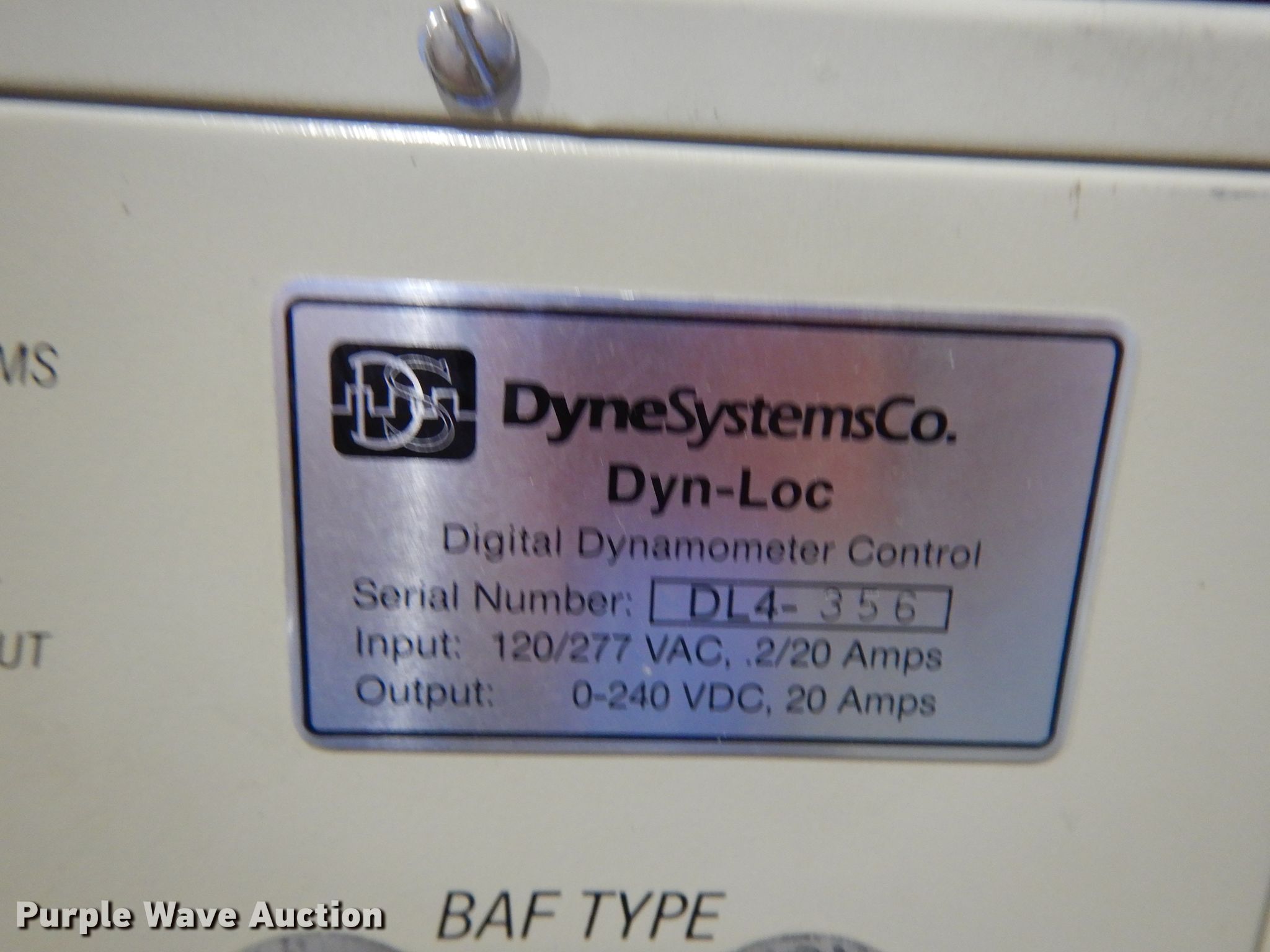 Dyne Systems DYN-Loc-IV dynamometer controller in Manhattan, KS | Item JE9666 sold | Purple Wave