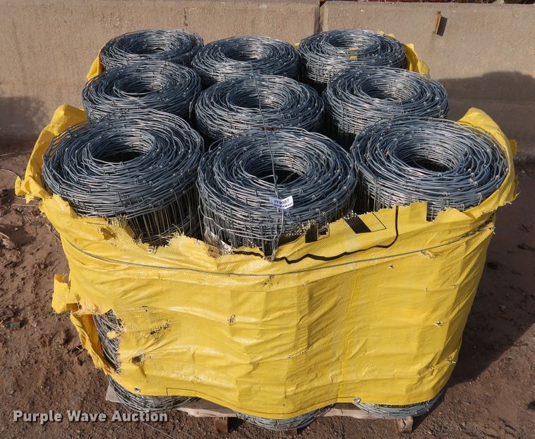 (9) rolls of Oklahoma Steel & Wire Co. 832-6-12.5 hinge-joint field ...
