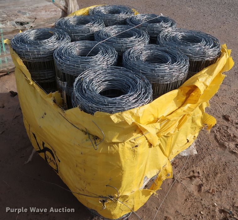 (9) rolls of Oklahoma Steel & Wire Co. 832-6-12.5 hinge-joint field ...