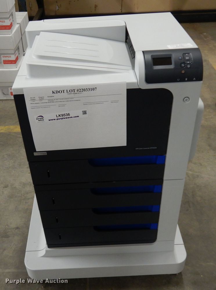 HP Laserjet CP4525 printer in Topeka, KS | Item LK9536 sold | Purple Wave