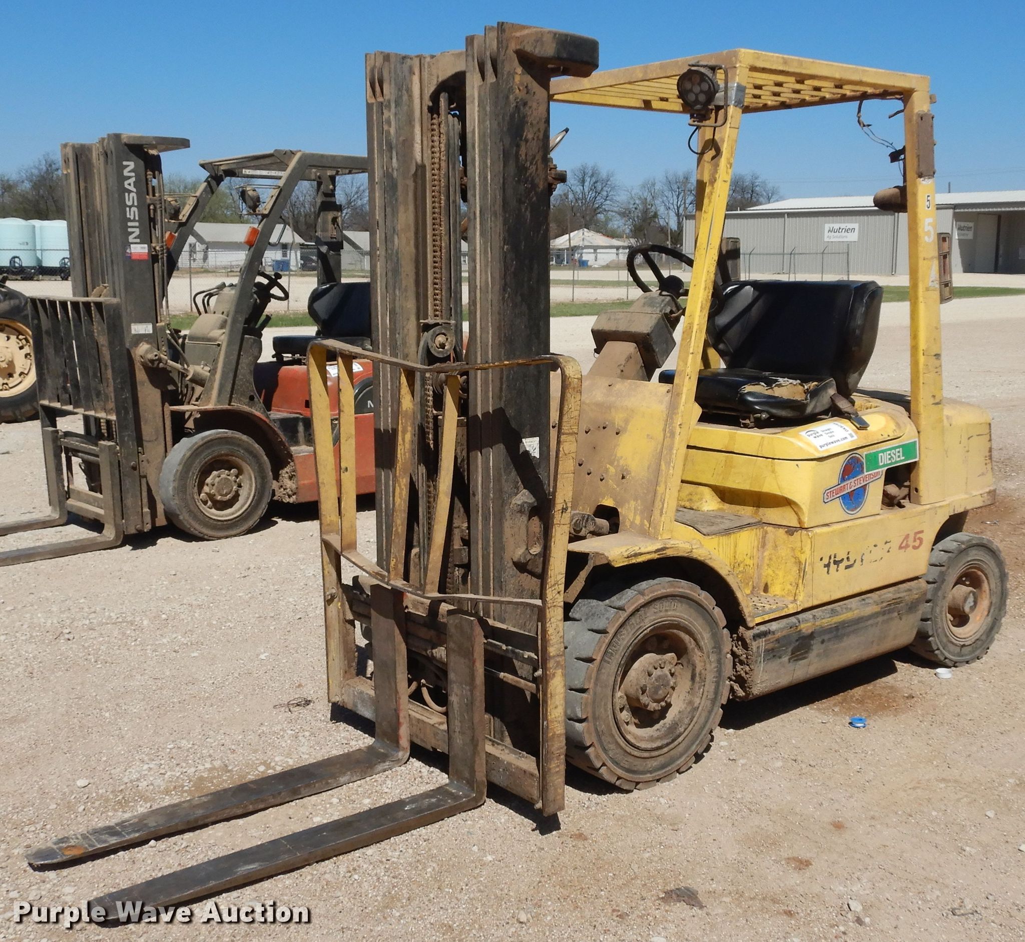 1987 Hyster H45XM forklift in Winters, TX | Item DK8245 sold | Purple Wave