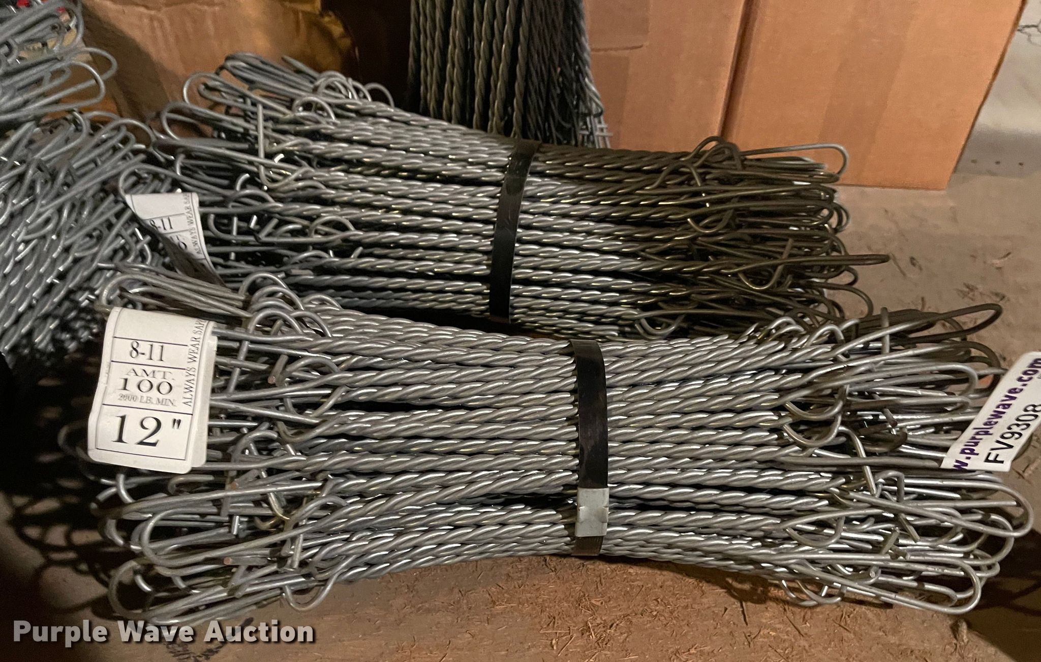 (10) bundles of 12" rod ties in Salina, KS | Item FV9308 sold | Purple Wave