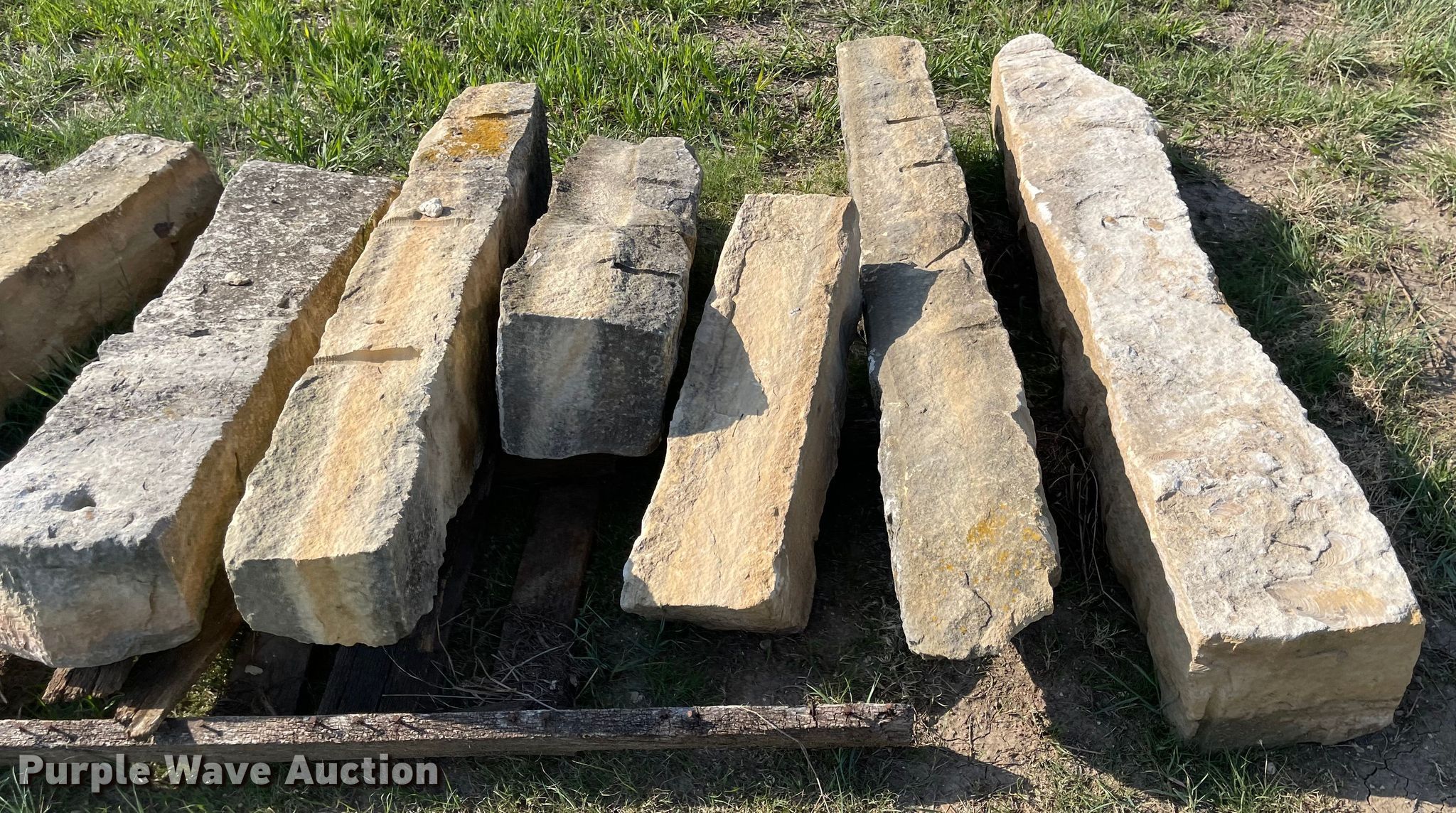 (12) limestone posts in Hays, KS | Item MJ9735 sold | Purple Wave