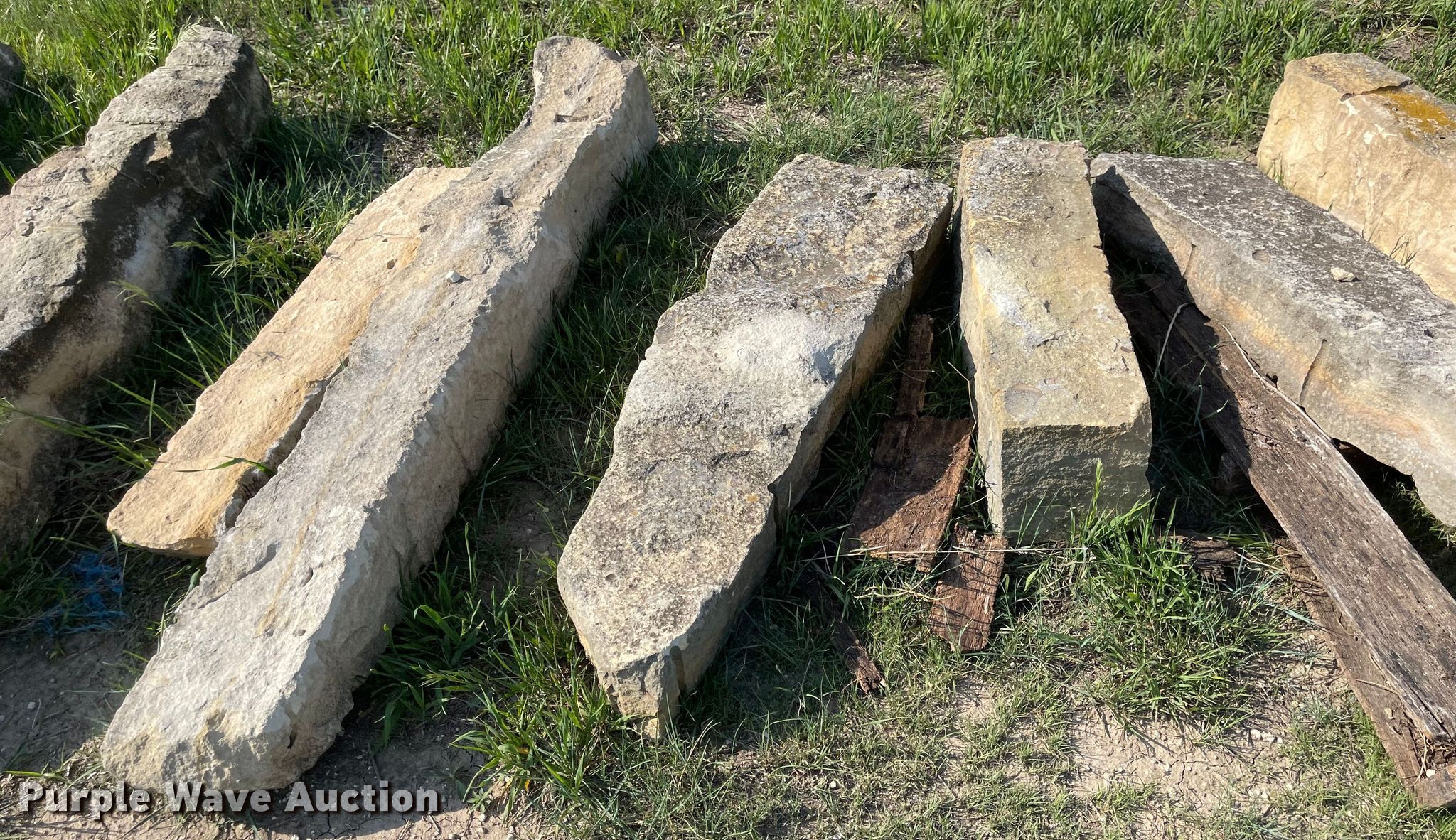 (12) limestone posts in Hays, KS | Item MJ9735 sold | Purple Wave