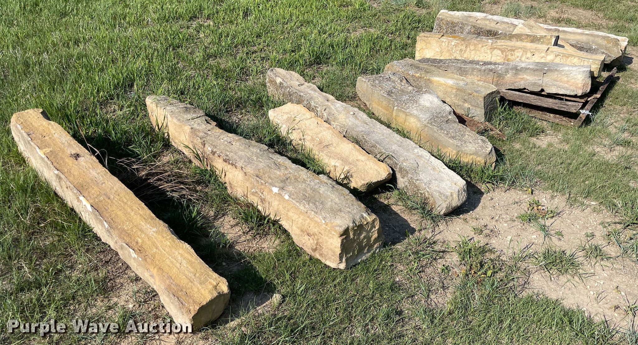 (12) limestone posts in Hays, KS | Item MJ9735 sold | Purple Wave