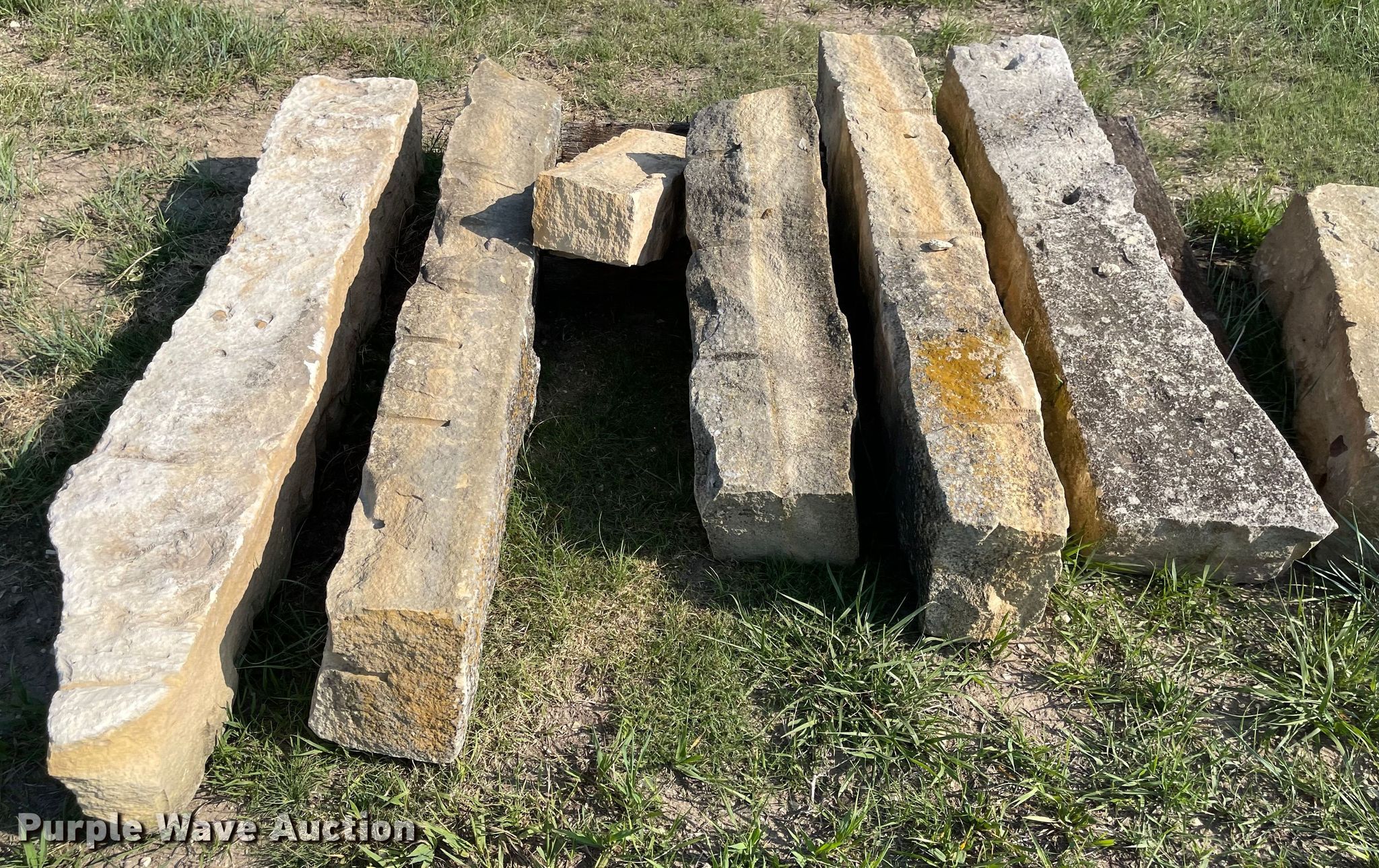 (12) limestone posts in Hays, KS | Item MJ9735 sold | Purple Wave
