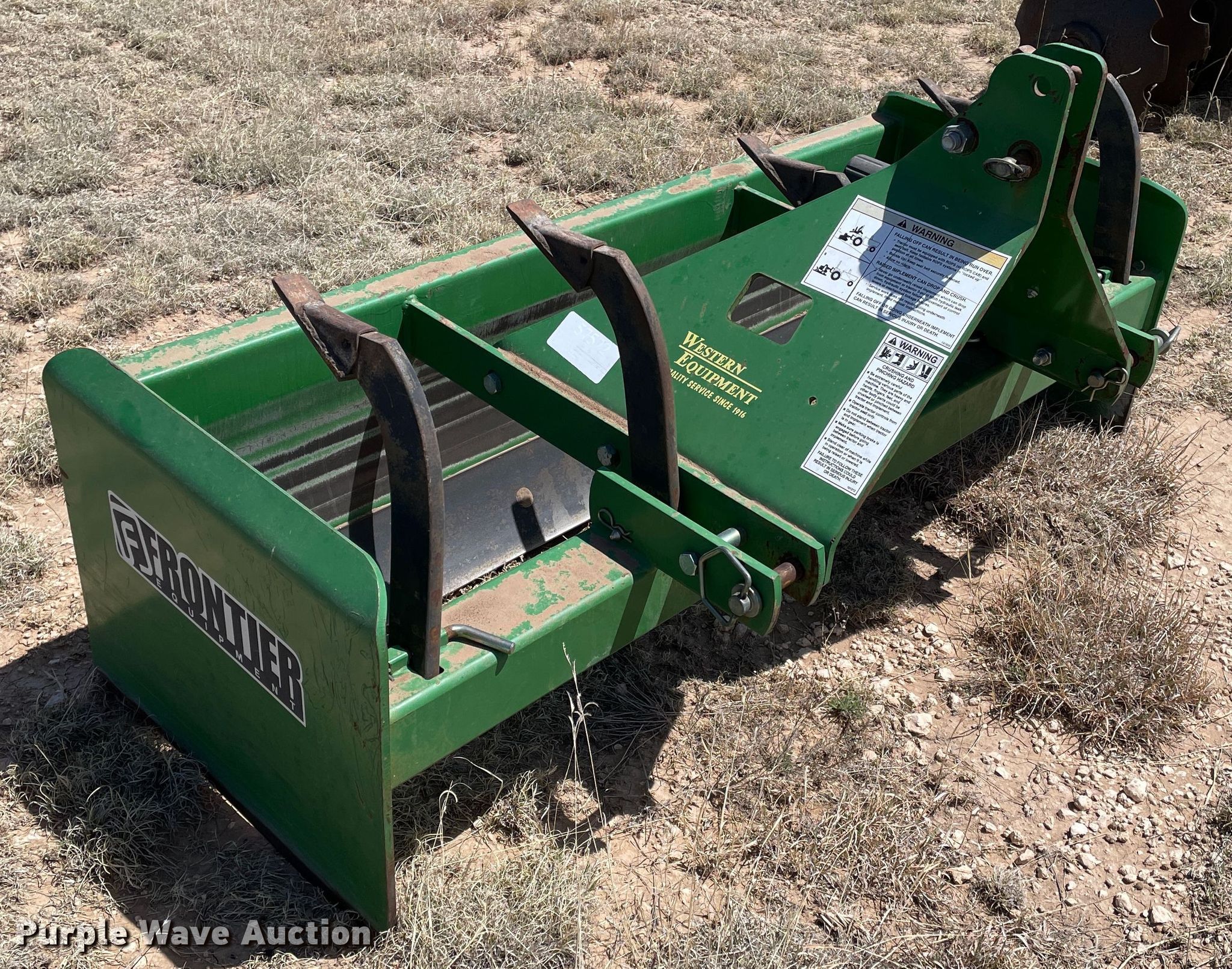Frontier BB2060 box blade in Mobeetie, TX | Item DJ5104 sold | Purple Wave