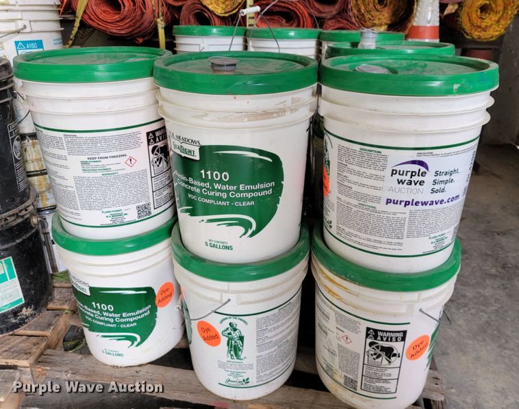 (18) five gallon buckets of SealTight 1100-Clear Series concrete curing ...
