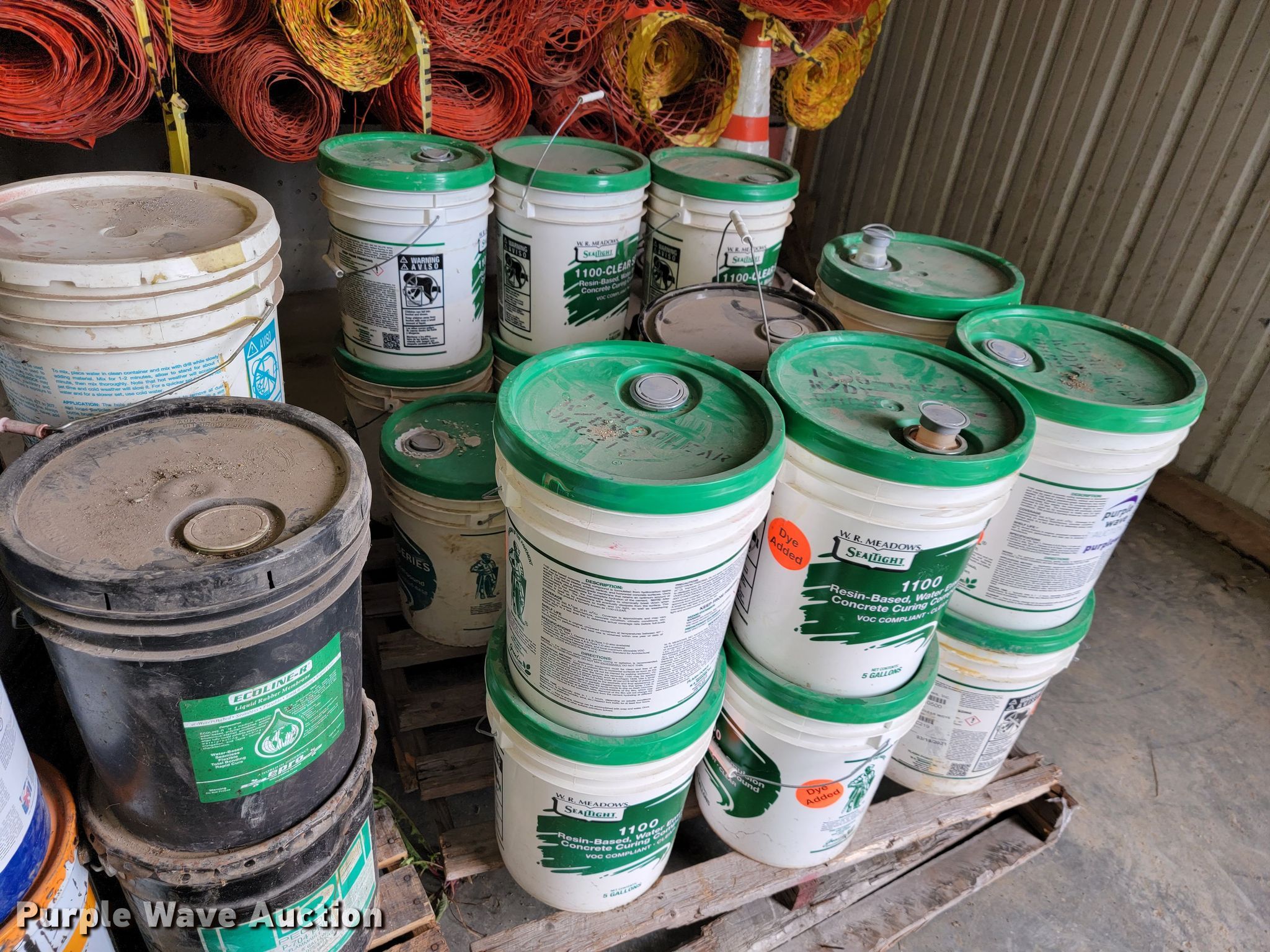 (18) five gallon buckets of SealTight 1100-Clear Series concrete curing ...
