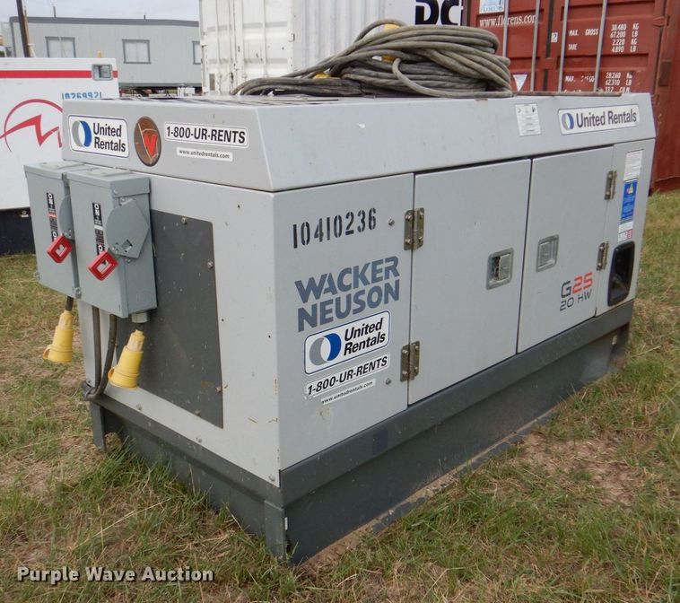 Wacker Neuson G25 generator in Decatur, TX | Item DR1838 sold | Purple Wave