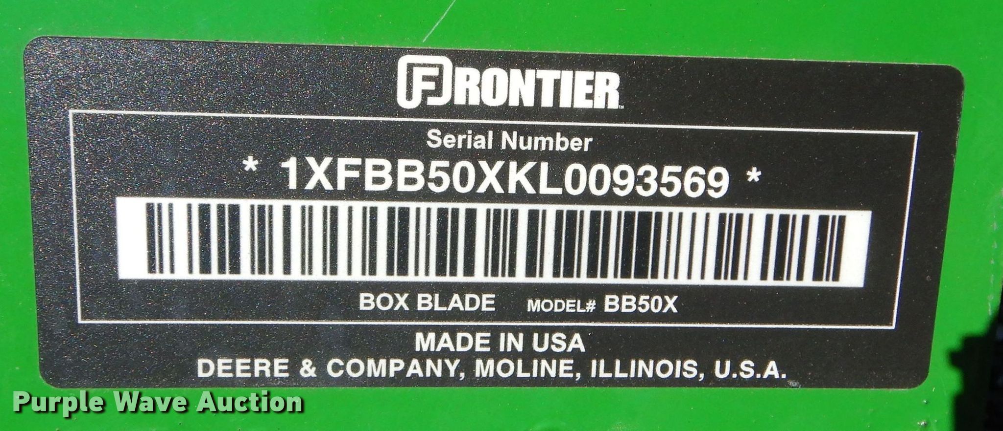 Frontier BB5084 box blade in Topeka, KS | Item JX9130 sold | Purple Wave