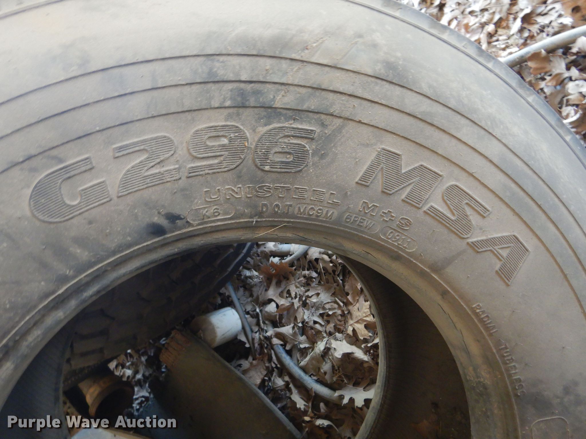 (2) Goodyear G296 MSA tires in Moline, KS | Item KI9276 sold | Purple Wave
