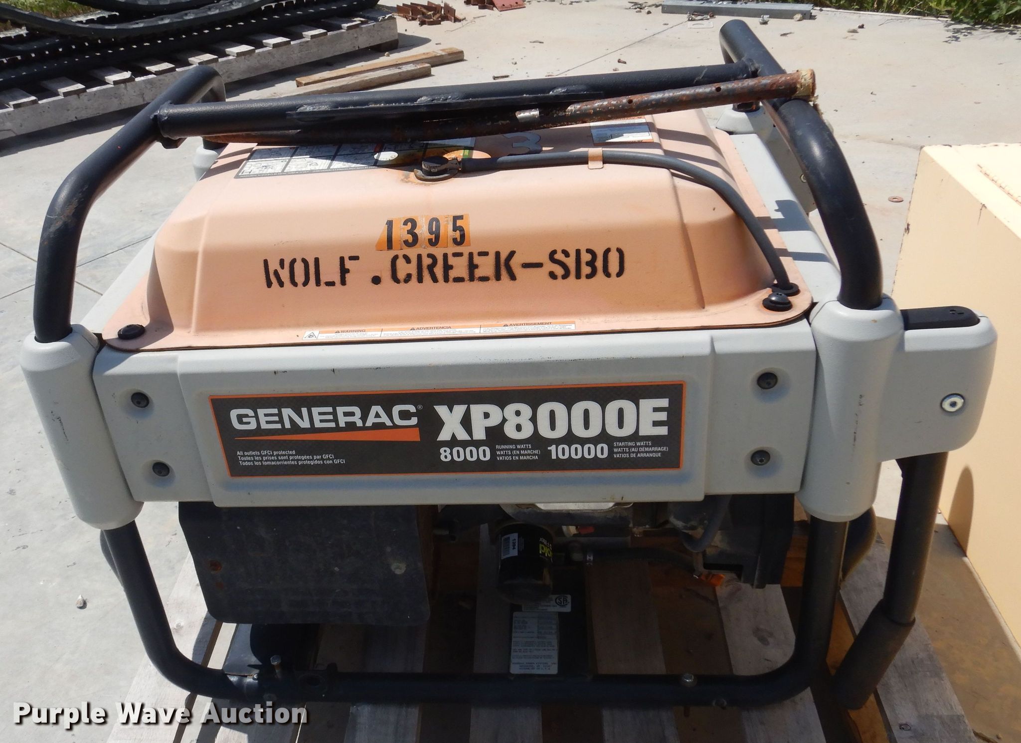 Generac XP8000E generator in Burlington, KS | Item DB7856 sold | Purple Wave