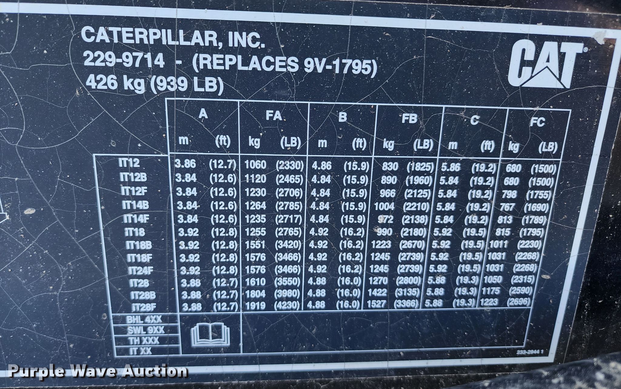 Caterpillar 229-9714 truss boom in Kansas City, MO | Item JB9095 sold ...