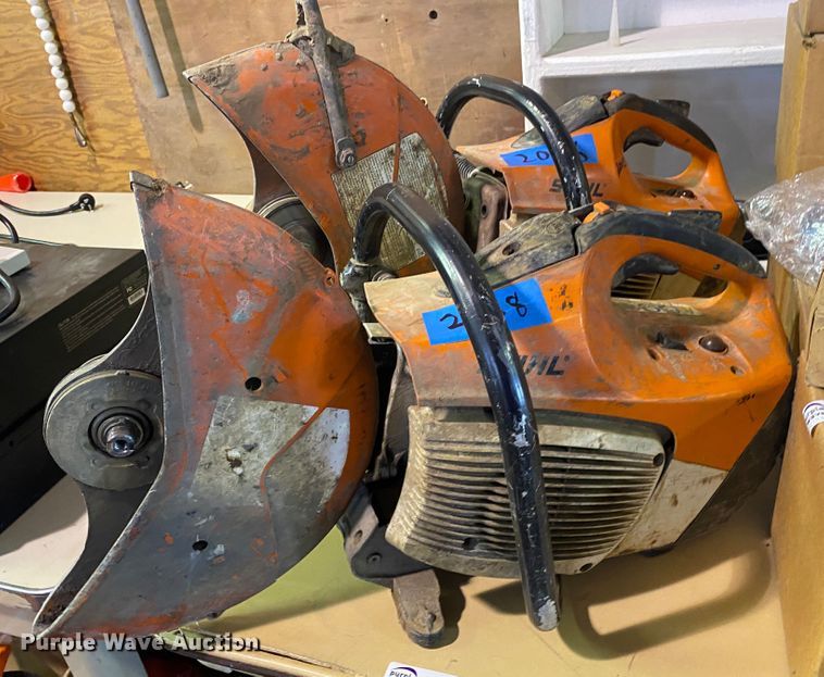 (2) Stihl TS-420 concrete saws in Tulsa, OK | Item JA9131 sold | Purple ...